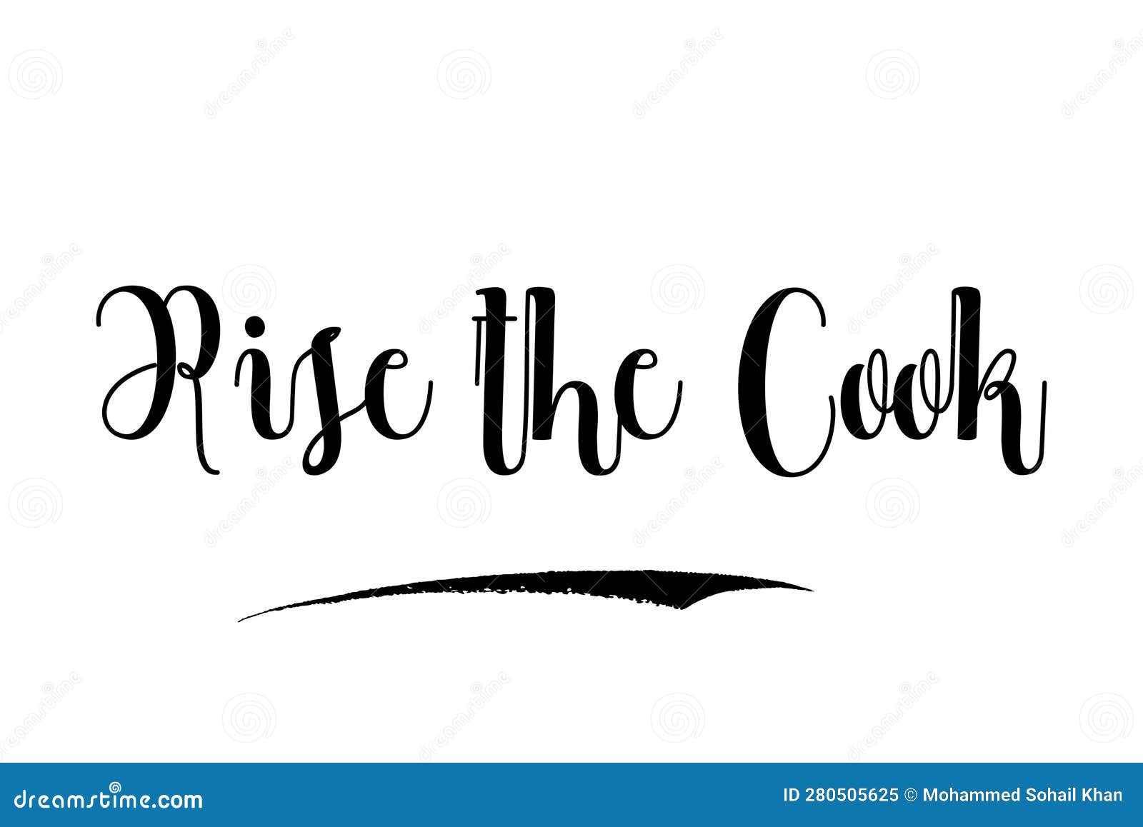 Rise the Cook Elegant Typography Lettering Text Vector Design Quote ...