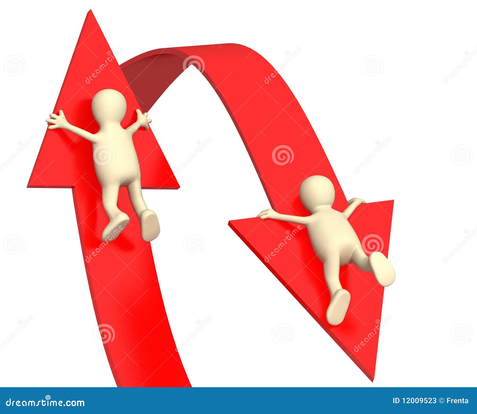 Rise and falling stock illustration. Illustration of growth - 12009523