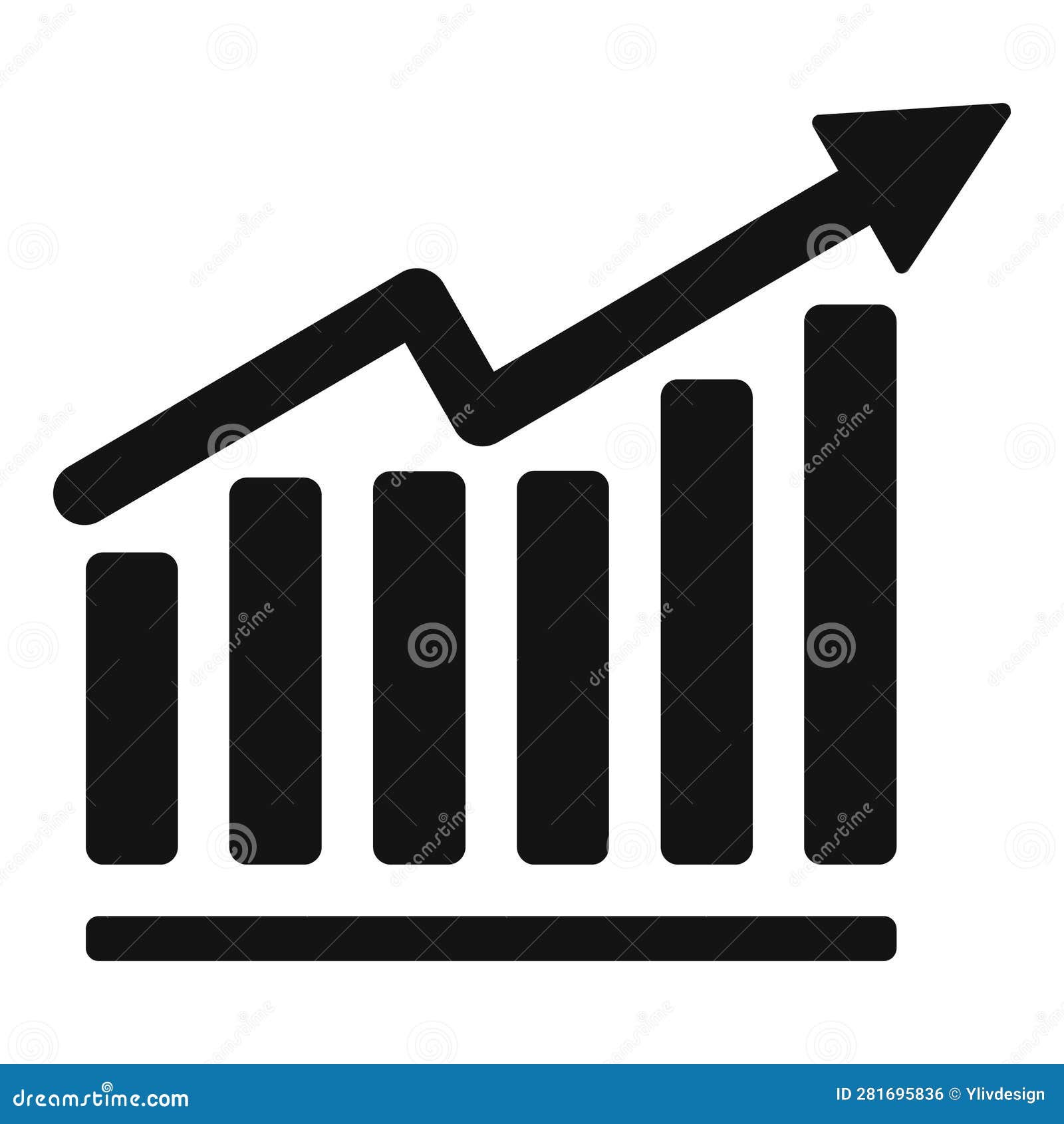 Rise Graph Value Icon Simple Vector. Social Passion Stock Vector ...