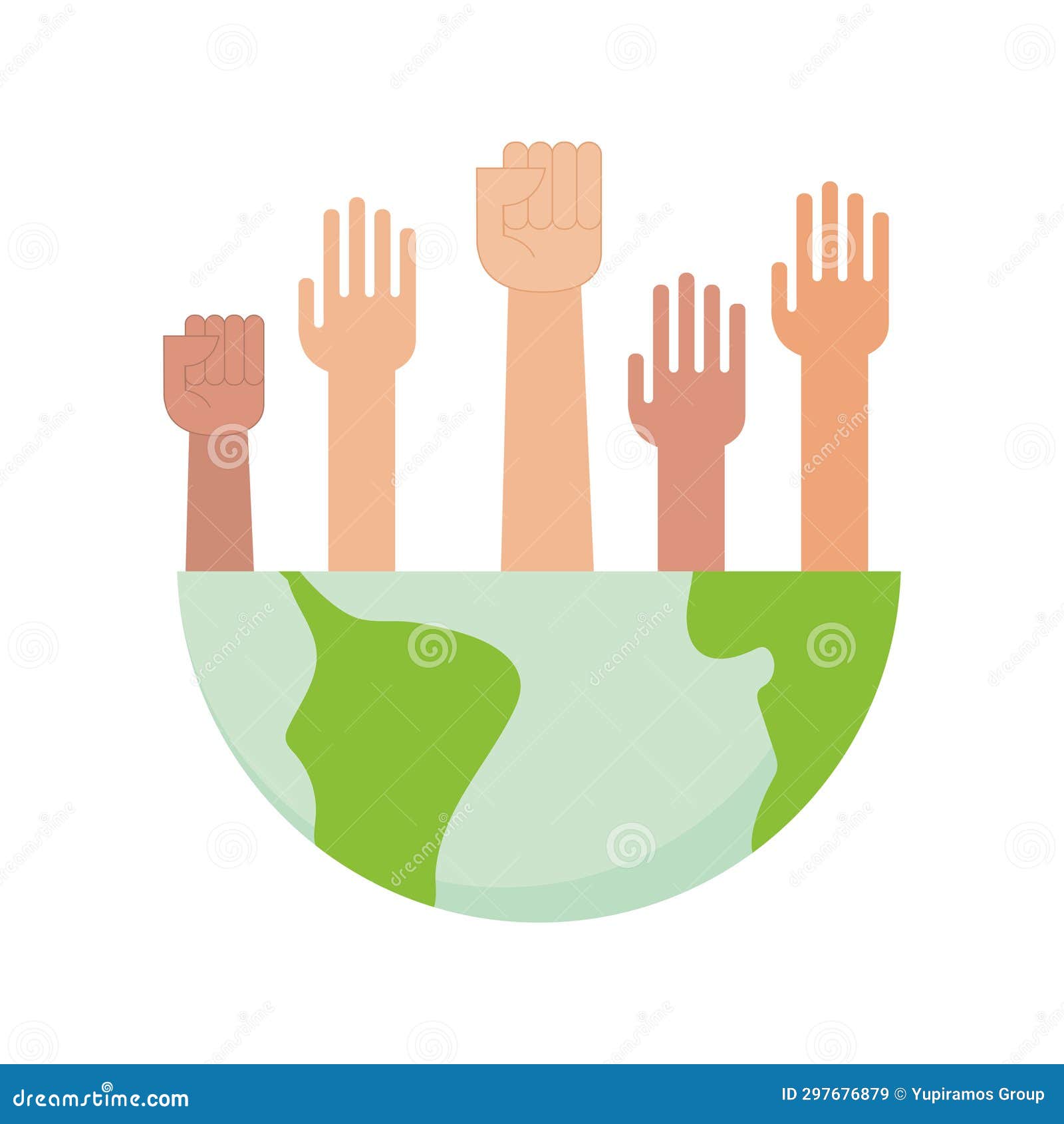 Rise hands illustration stock vector. Illustration of unity - 297676879