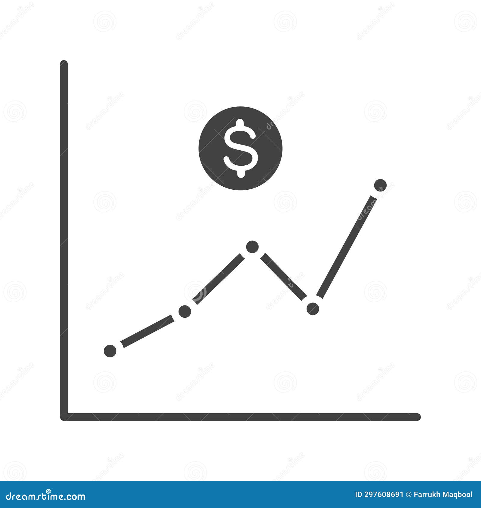 Rise icon vector image. stock illustration. Illustration of vector ...