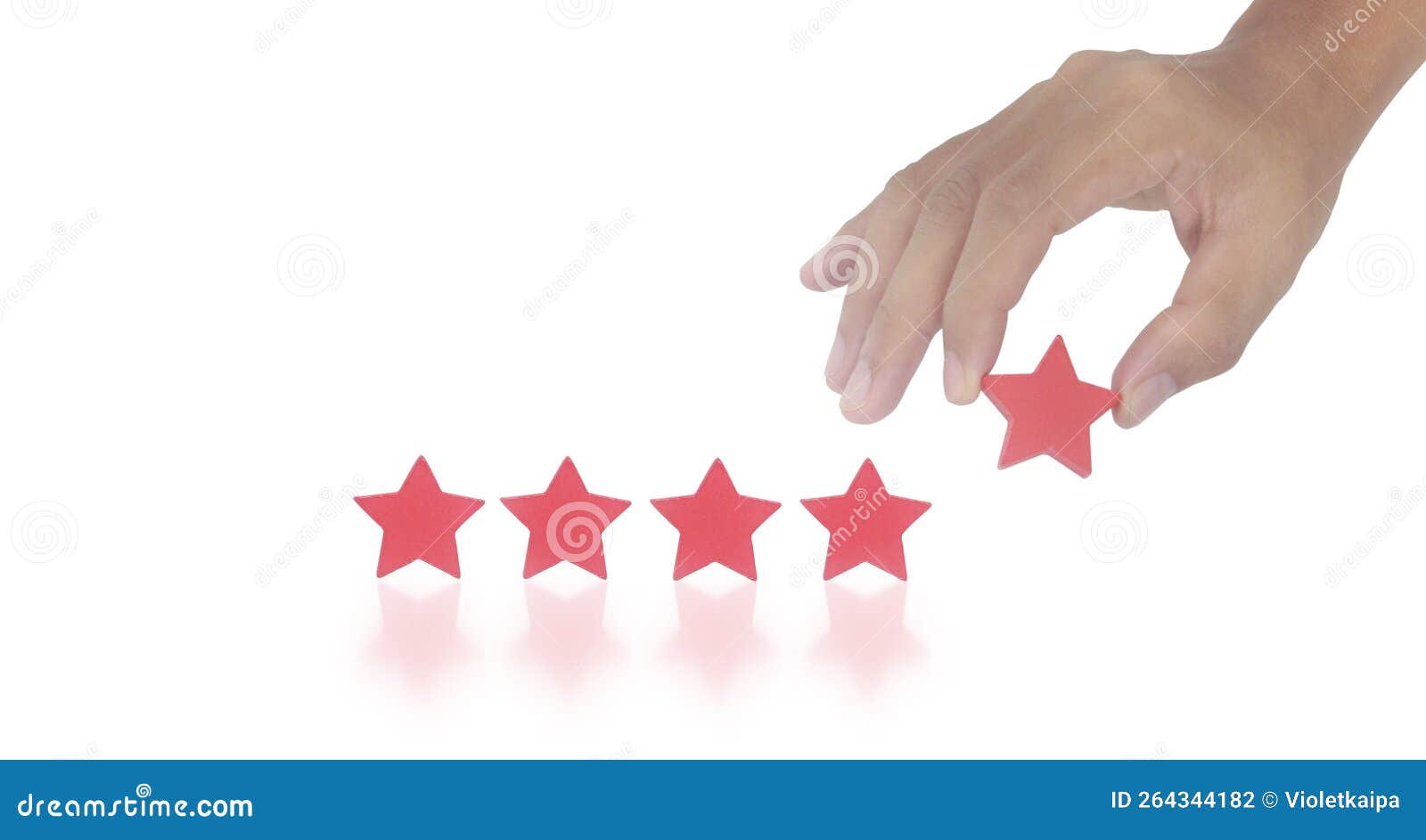 Rise on Increasing Five Stars in Human Hand, Increase Rating Stock ...