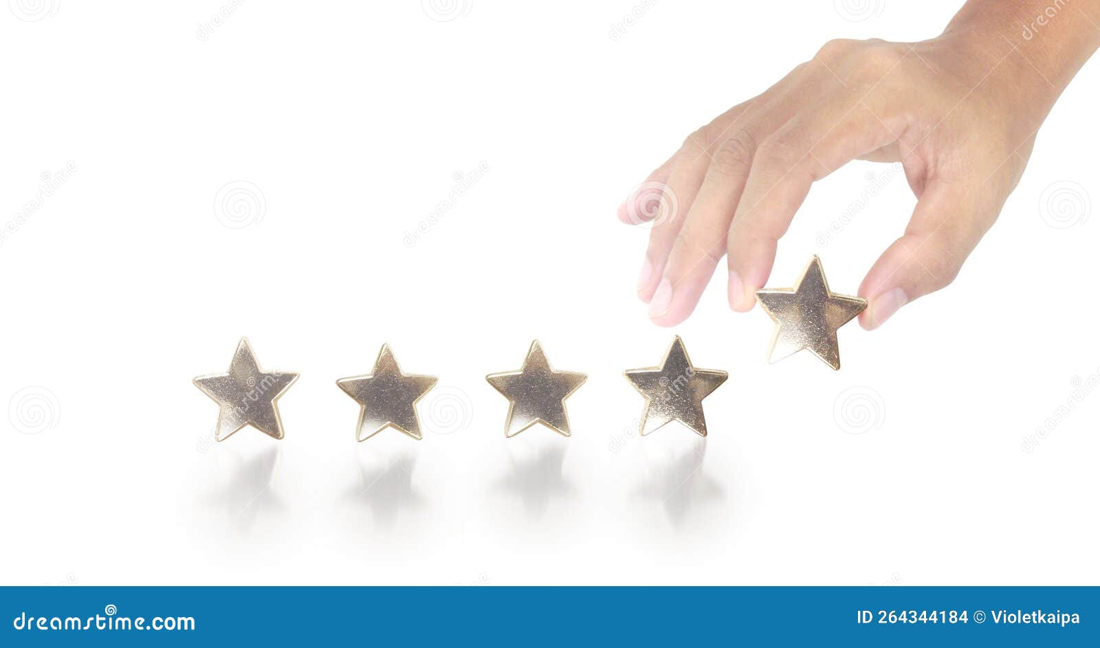 Rise on Increasing Five Stars in Human Hand, Increase Rating Stock ...