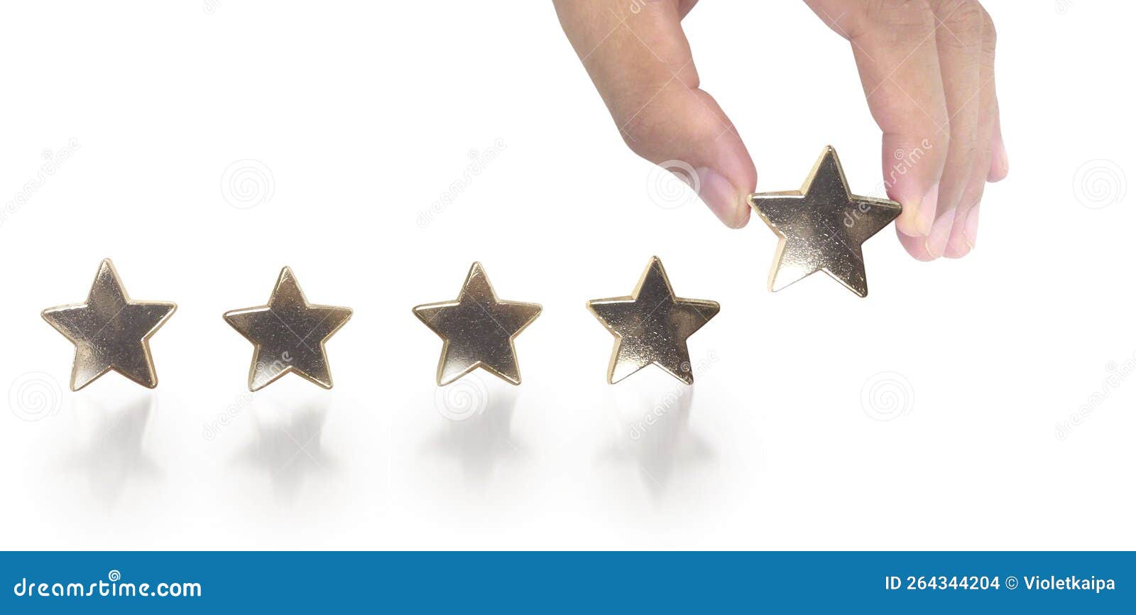 Rise on Increasing Five Stars in Human Hand, Increase Rating Stock ...