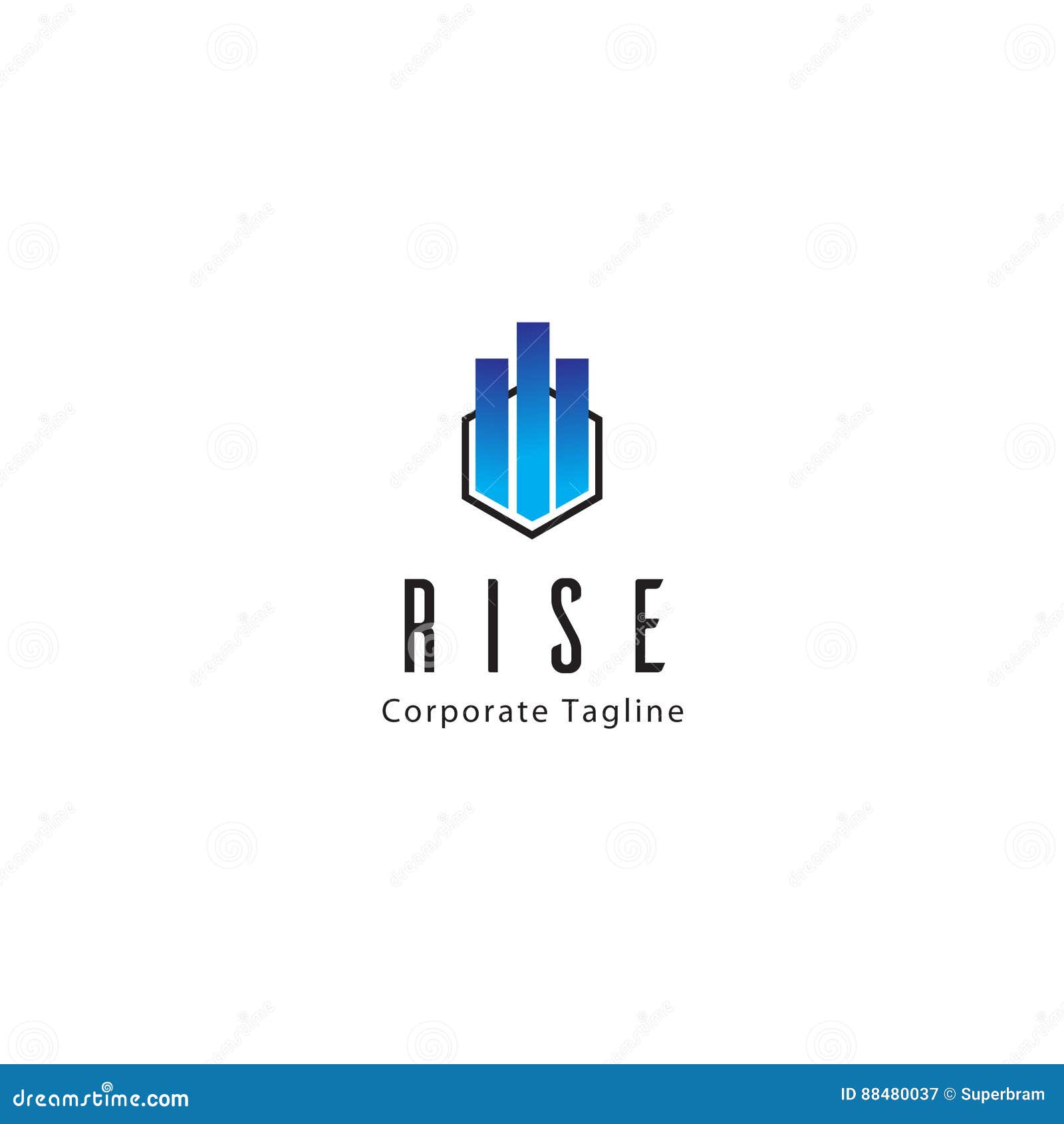 Rise Logo Template stock vector. Illustration of icon - 88480037