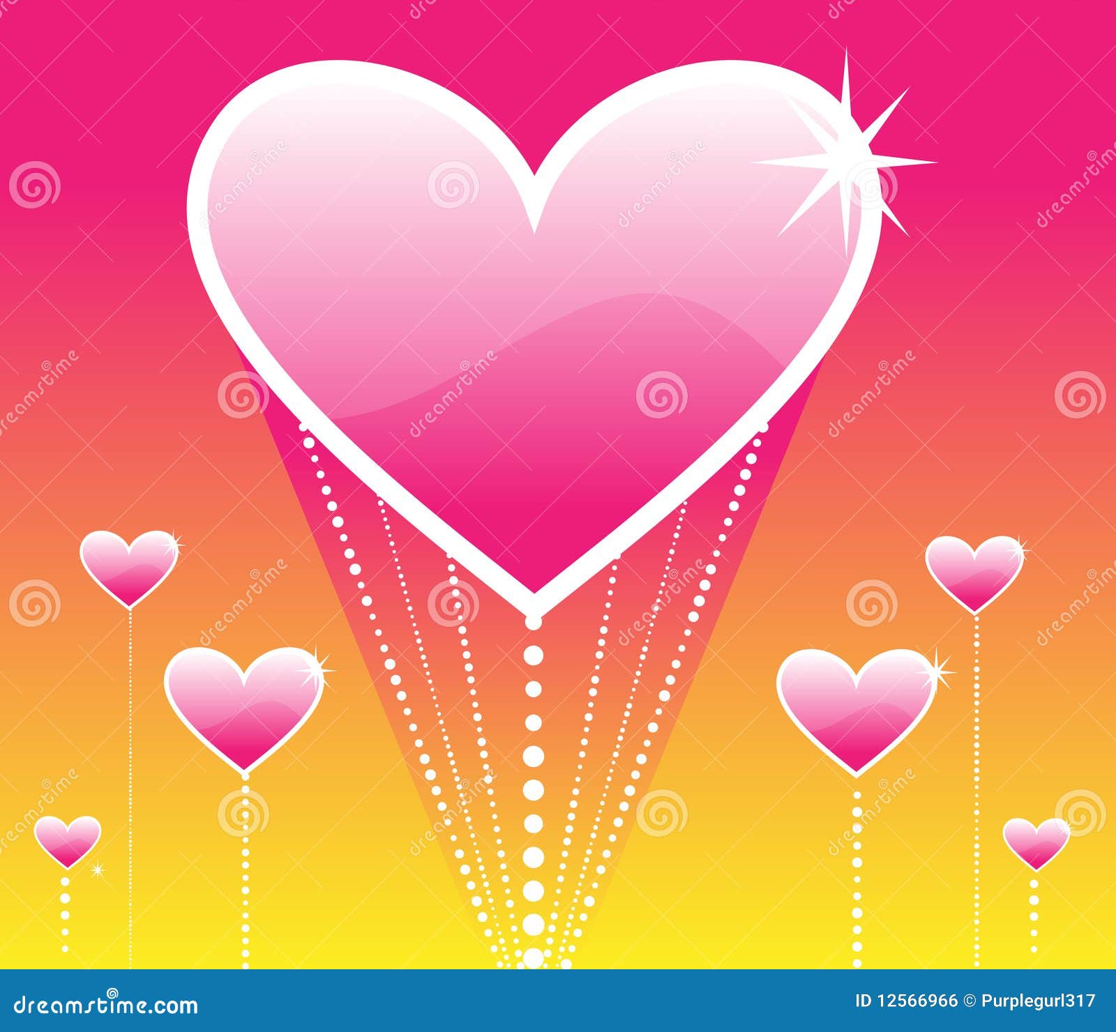 The rise of pink hearts stock illustration. Illustration of shaped ...