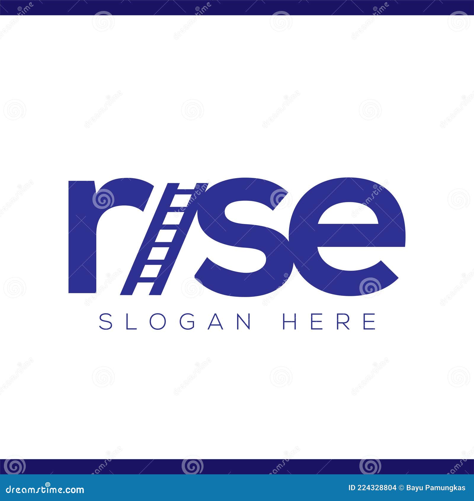 Rise or Raise Stair Text Logotype Vector Template Stock Vector ...