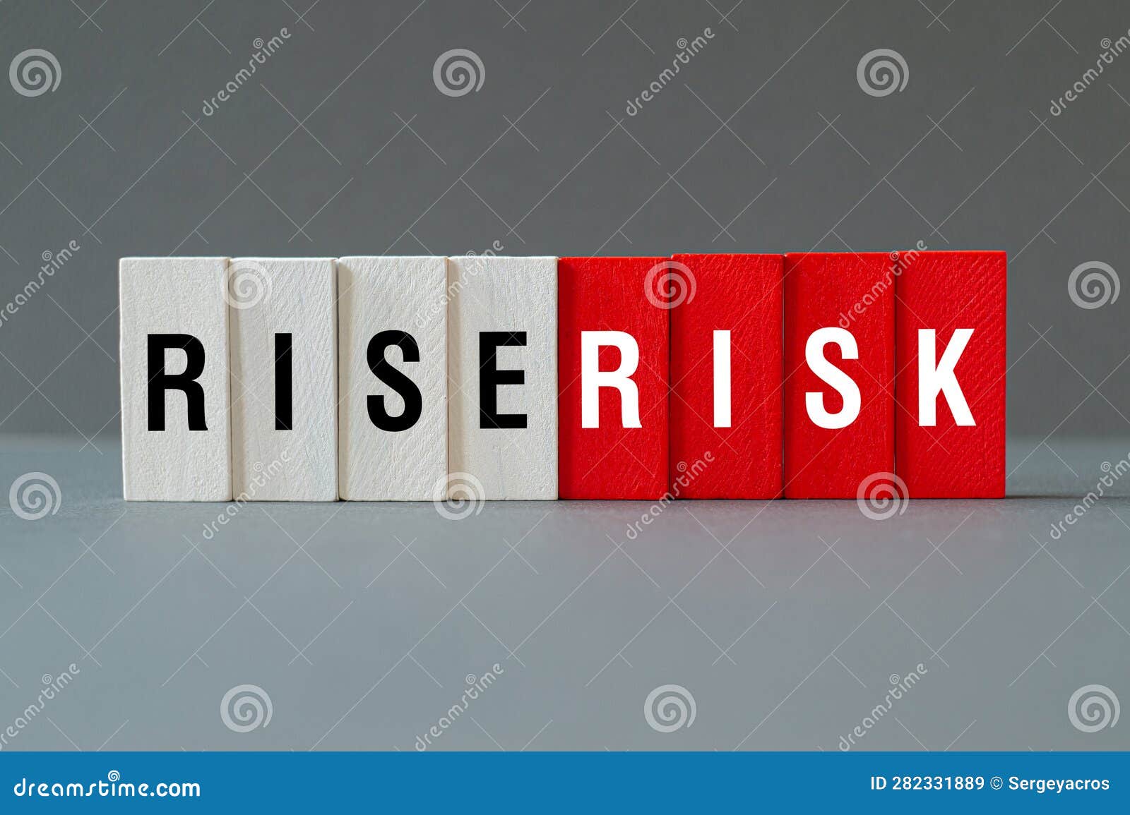 Rise Risk - Word Concept on Building Blocks, Text Stock Image - Image ...