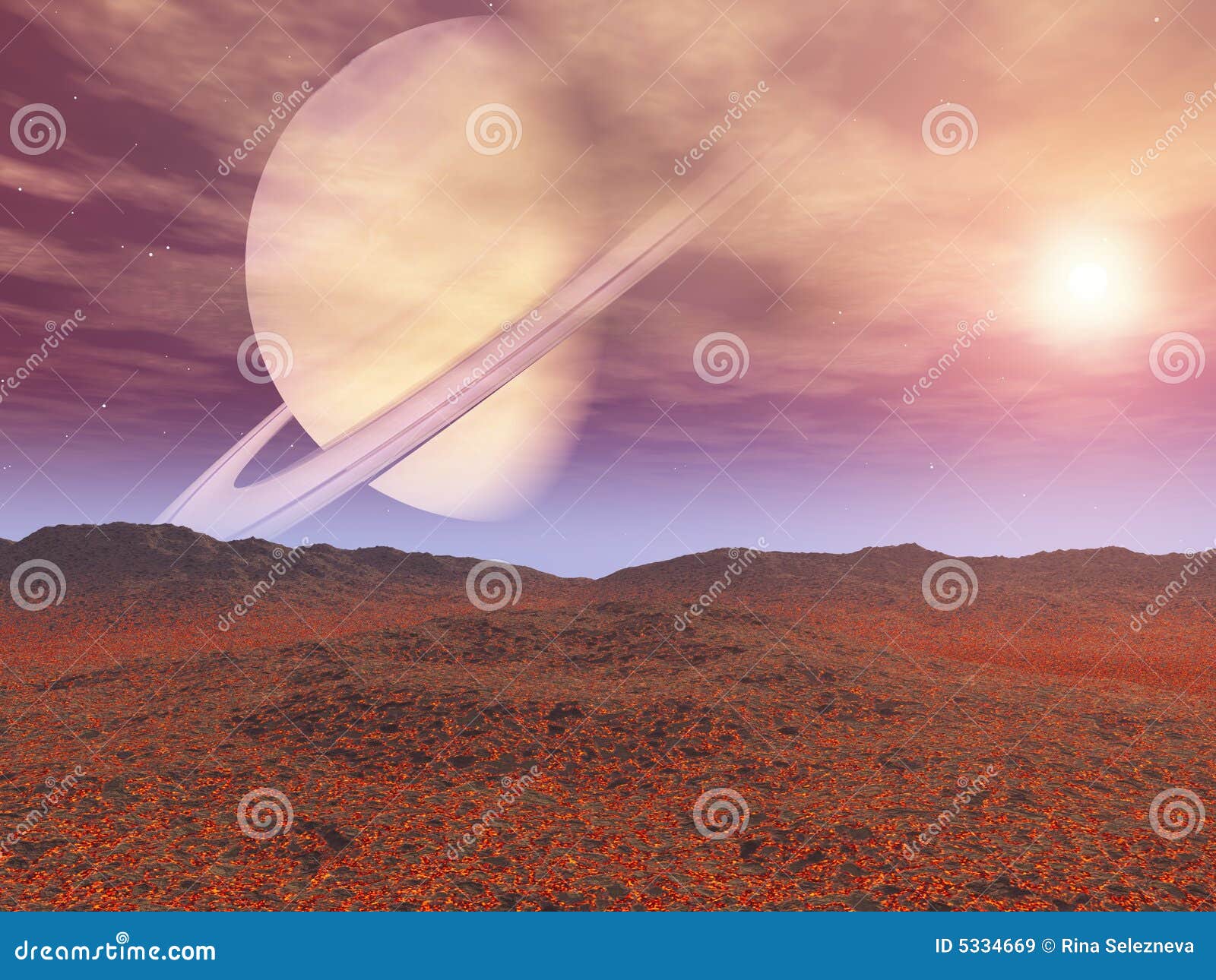 Rise of the Saturn stock illustration. Illustration of overheated - 5334669