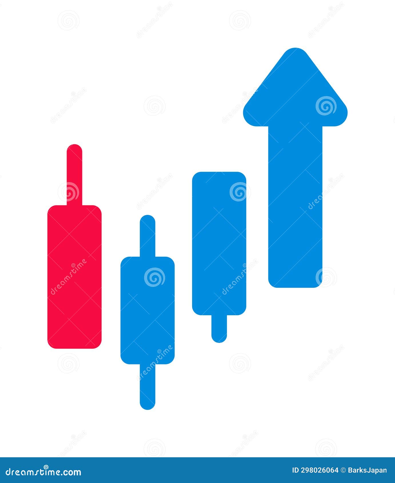 Rise on Stock Price Icon Illustration Stock Illustration - Illustration ...