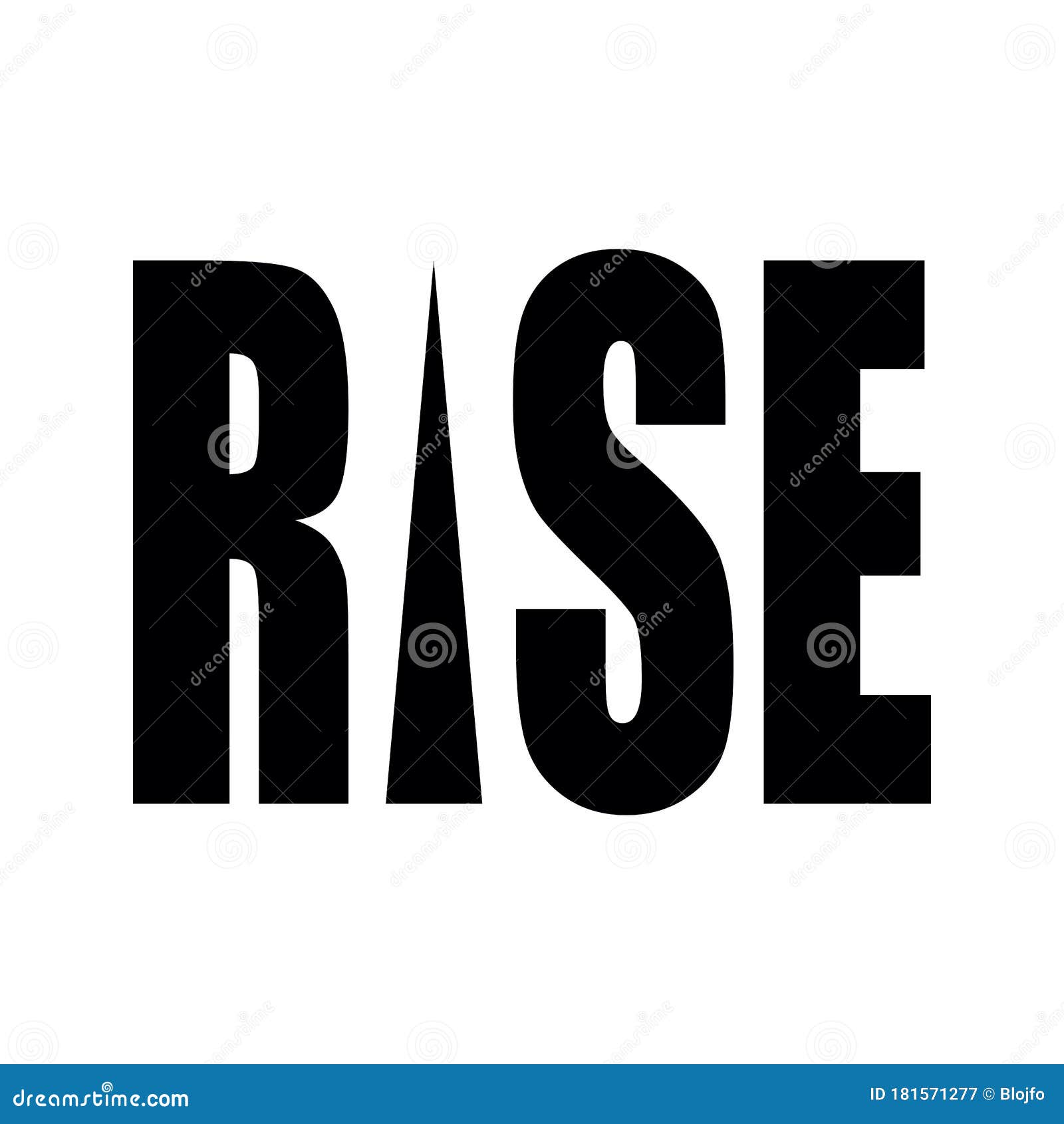 Rise Text Logotype Vector Template Stock Vector - Illustration of ...