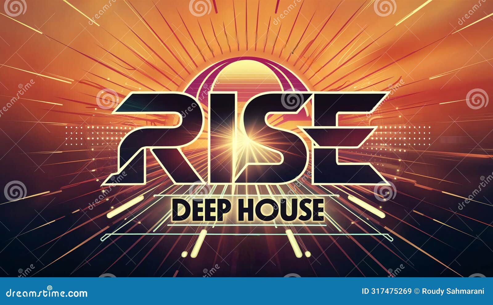 Rise Text Music Thumbnail Illustration Stock Illustration ...