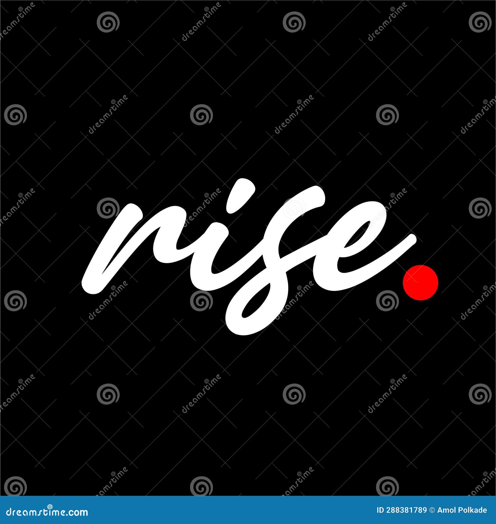 Rise Typography in Vector Form with Red Dot Stock Illustration ...