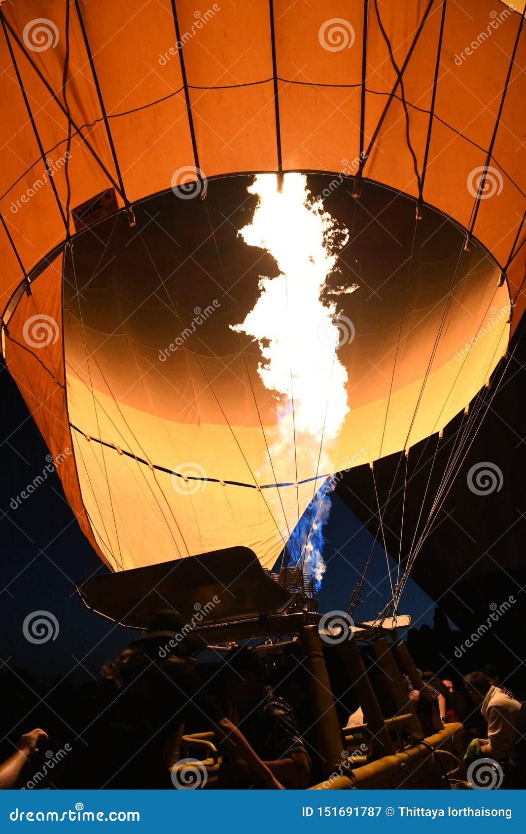 Rise Up Flame Balloon in Cappadocia Morning Editorial Photography ...