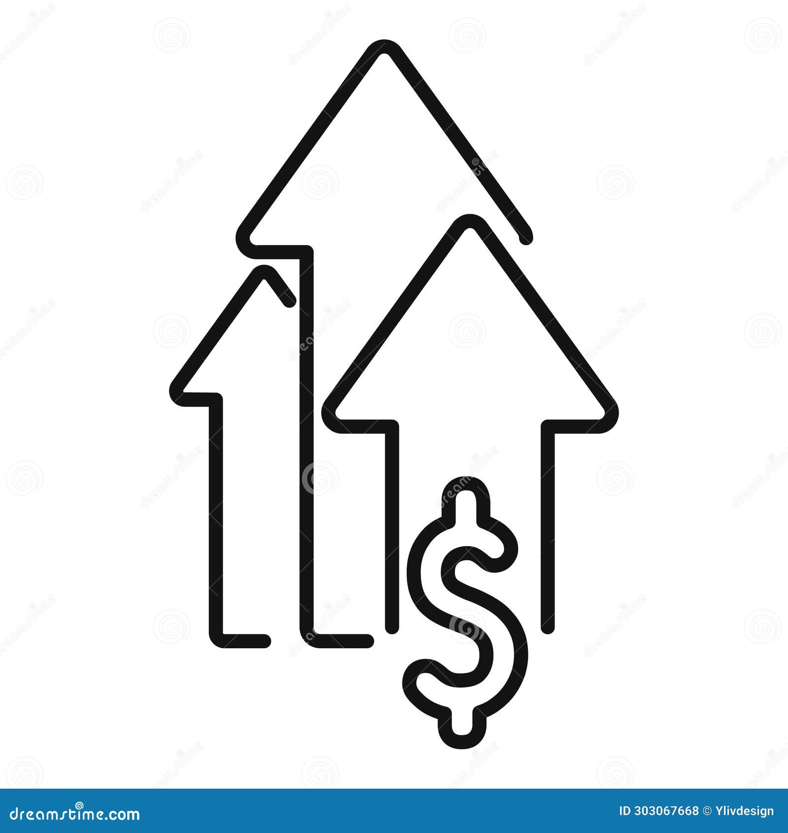 Rise Up Money Graph Icon Outline Vector. Payment Chart Stock Vector ...