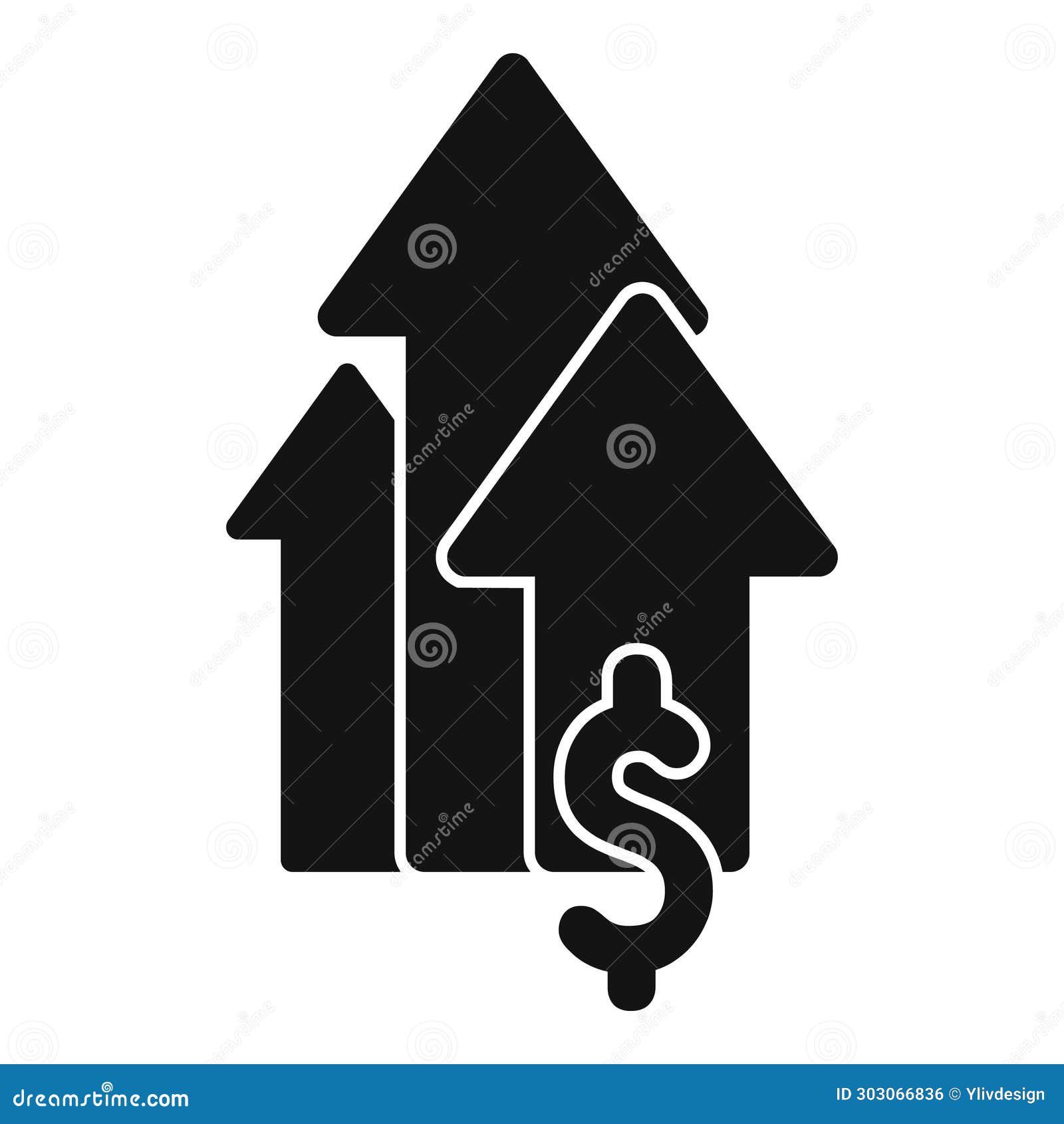 Rise Up Money Graph Icon Simple Vector. Payment Chart Stock ...