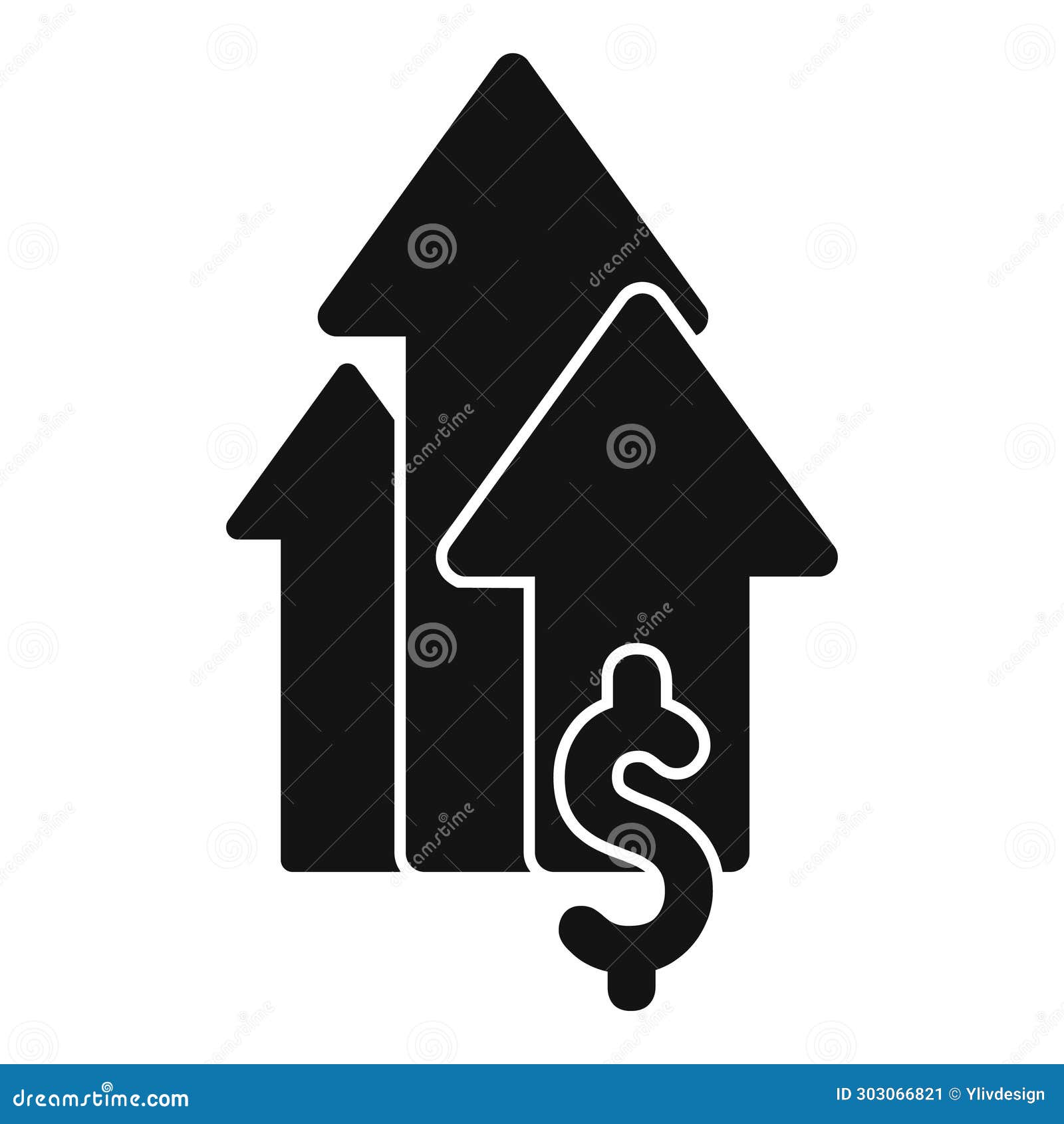 Rise Up Money Graph Icon Simple Vector. Payment Chart Stock ...