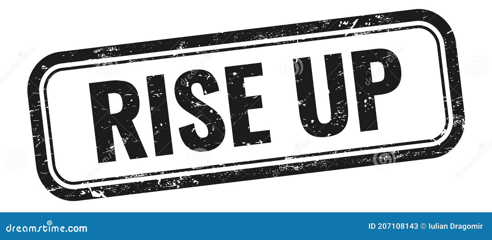 RISE UP Text on Black Grungy Vintage Stamp Stock Illustration ...