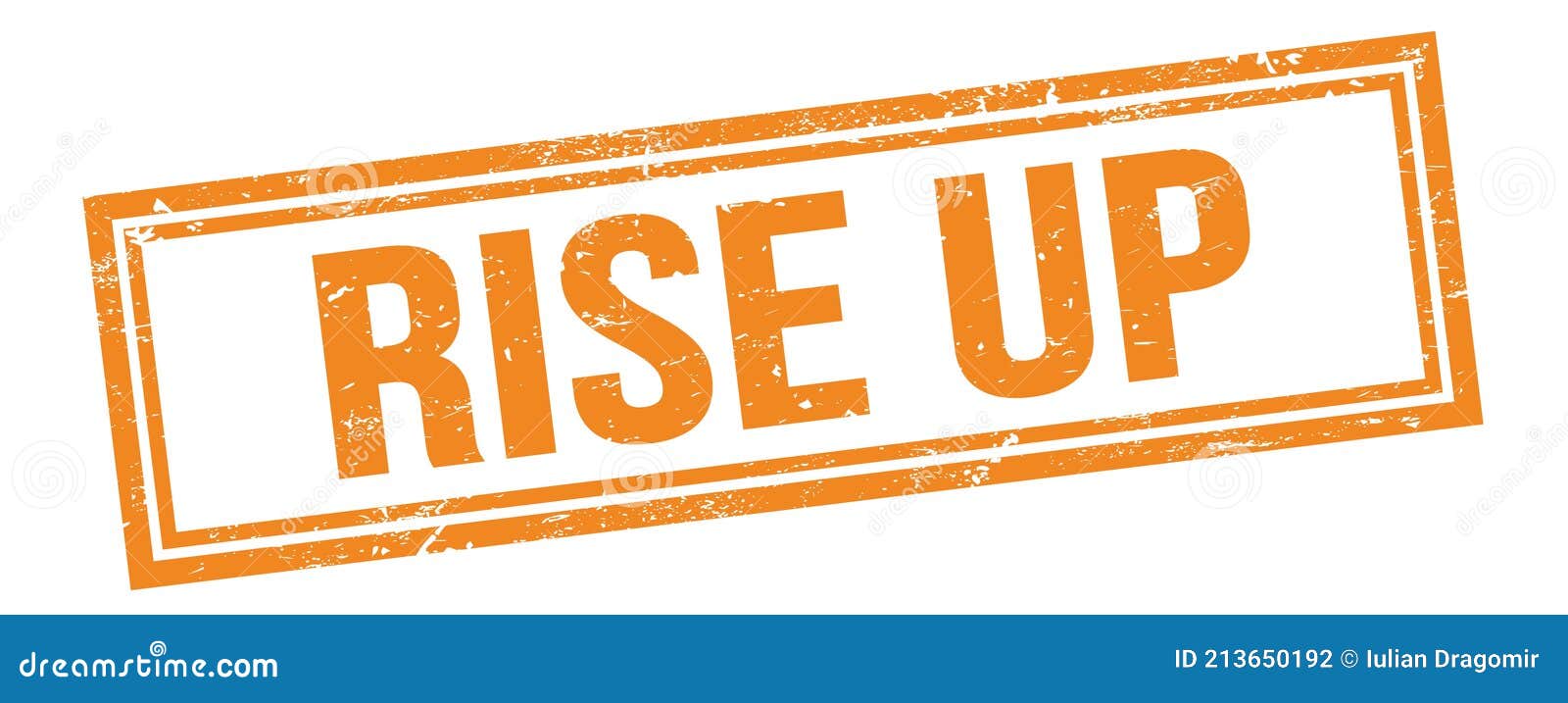 RISE UP Text on Orange Grungy Vintage Stamp Stock Illustration ...