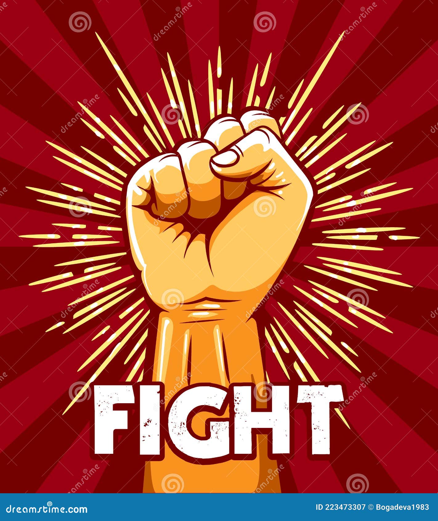 Revolution Or Protest Concept. Man Silhouette Holding Symbolic Torch ...