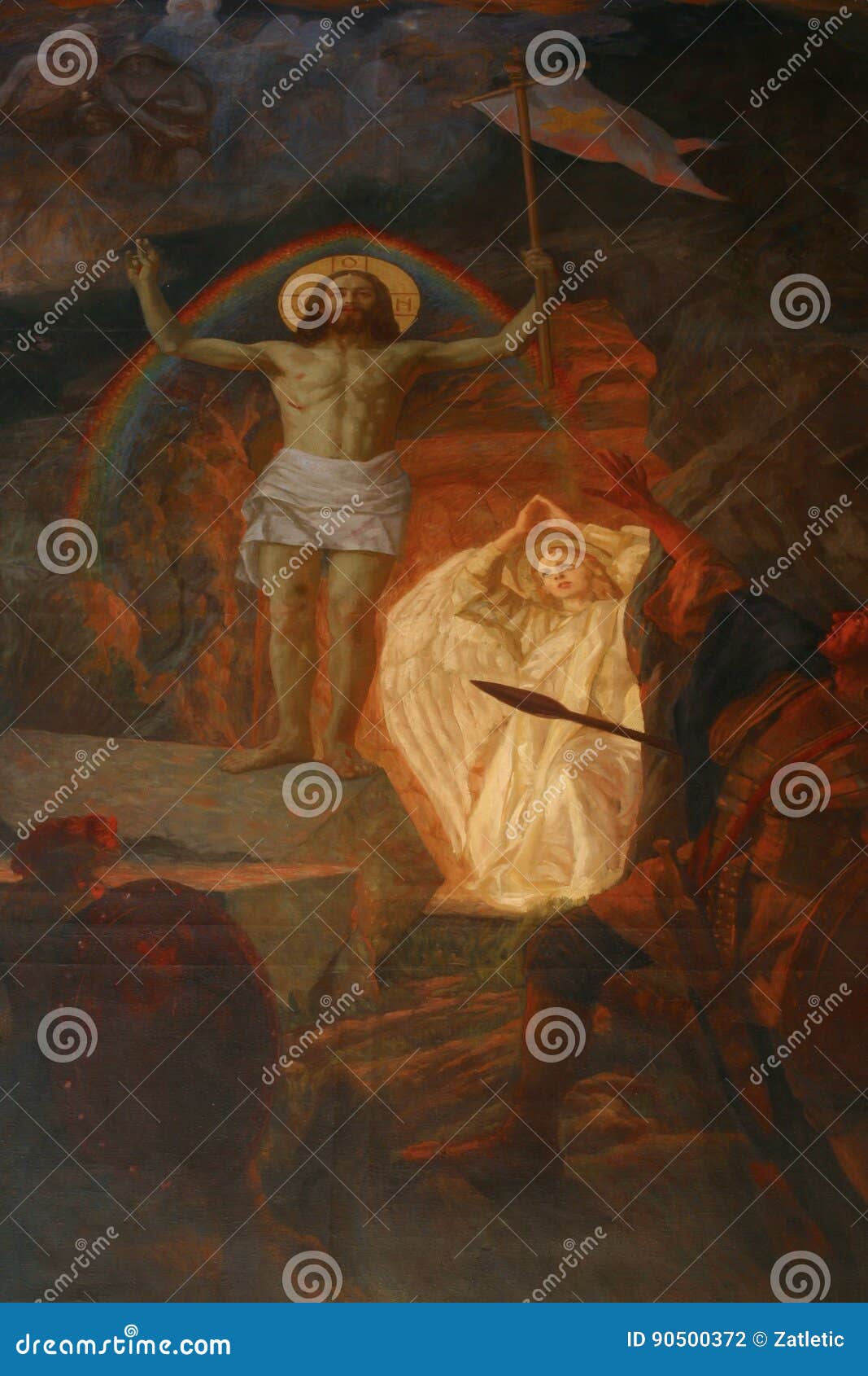 Risen Christ stock photo. Image of european, artwork - 90500372