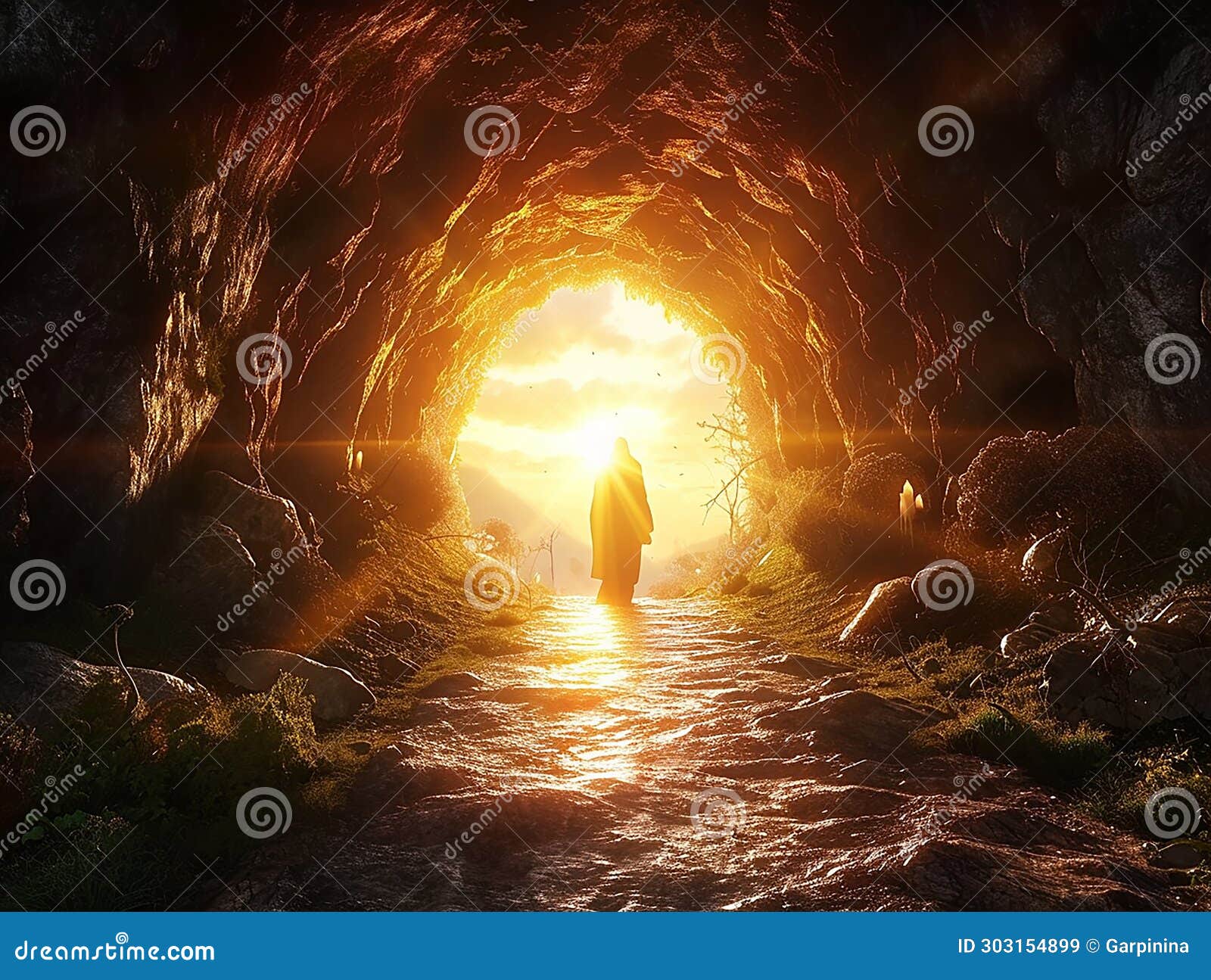 He is Risen Concept, Jesus , Easter Concept, Stock Illustration ...