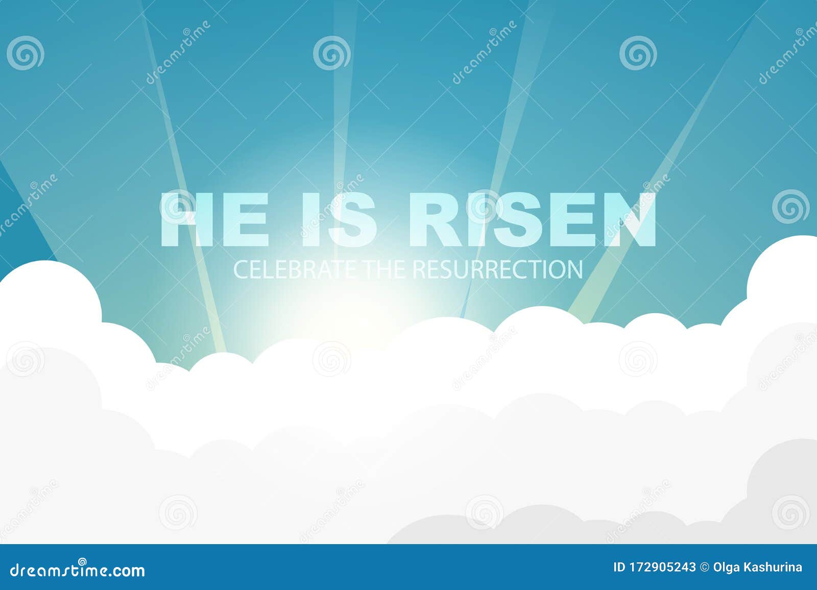 He is Risen. Easter Background Stock Illustration - Illustration of ...