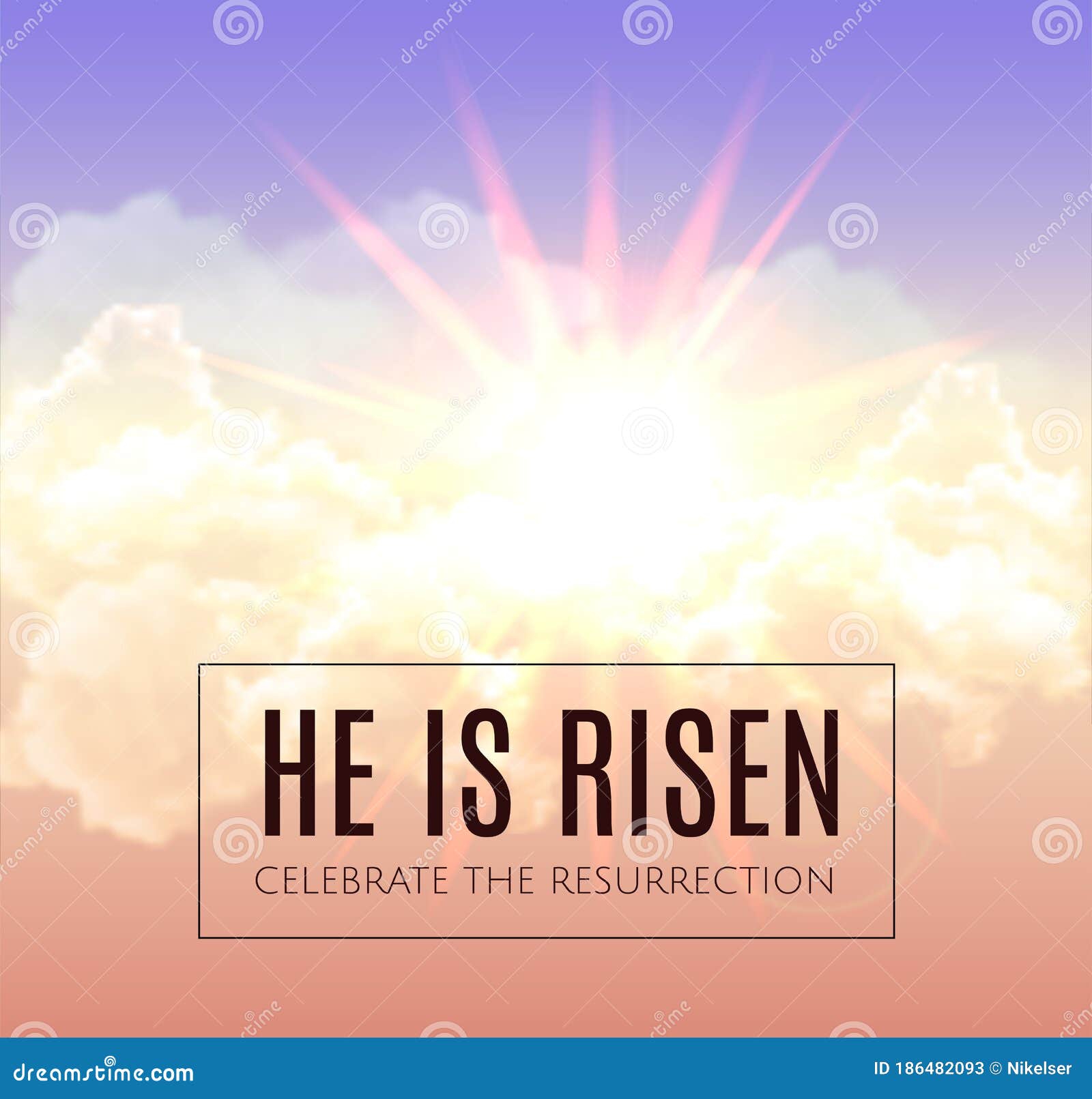He is Risen. Easter Background. Vector Illustration Stock Vector ...