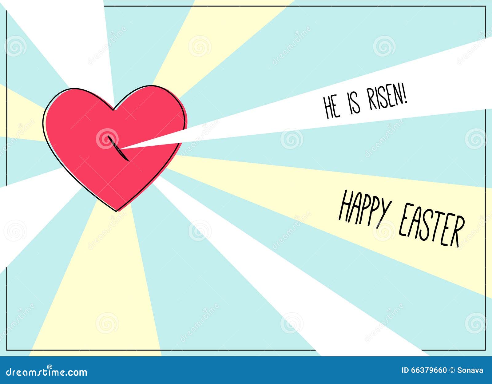 He is risen stock vector. Illustration of faith, cross - 66379660