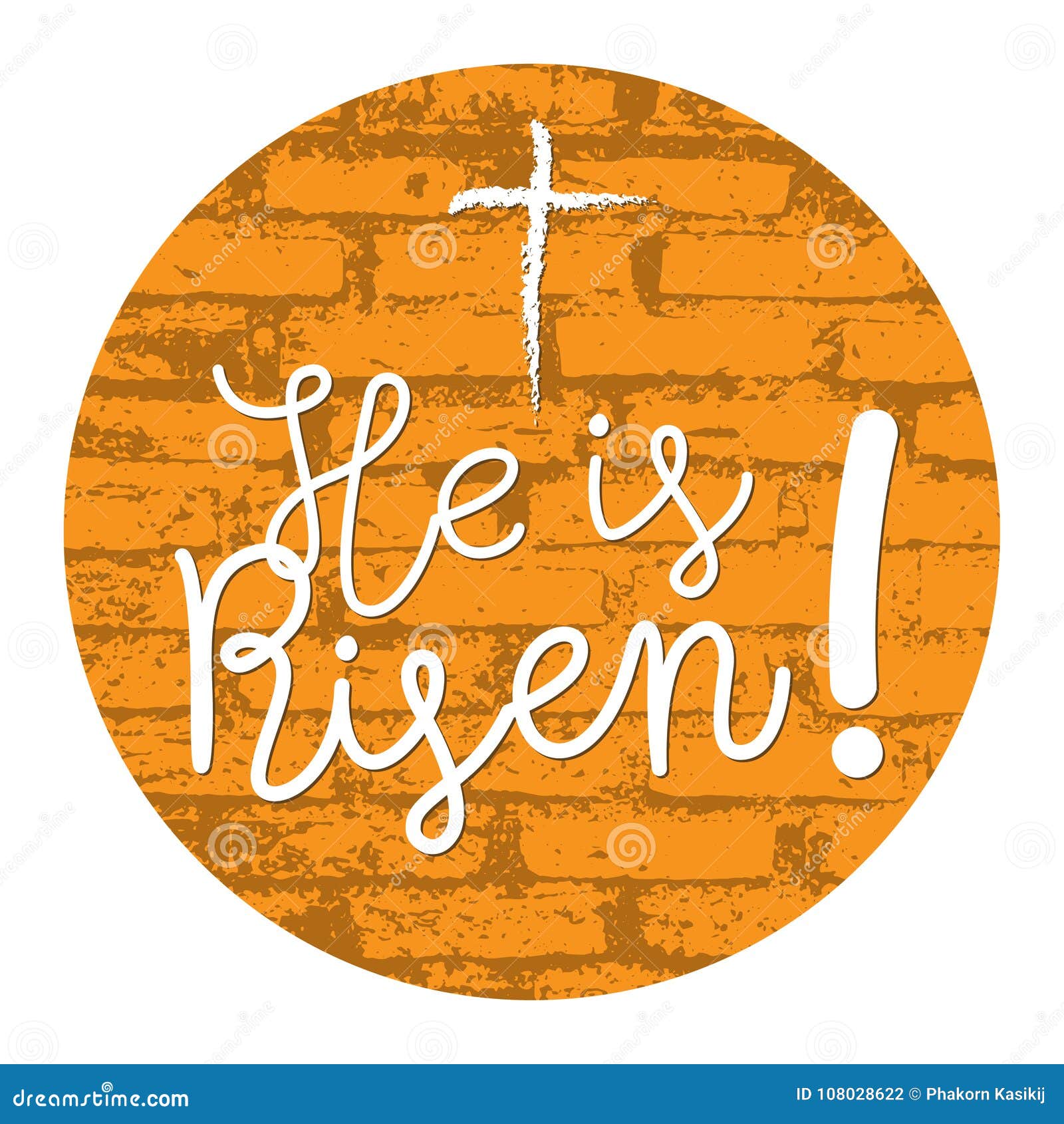 He is Risen, Jesus is Alive in Easter Day. Stock Illustration ...