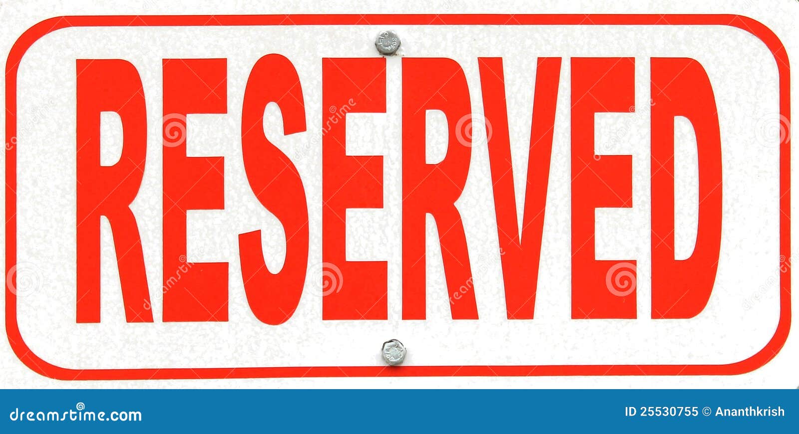 Riservato immagine stock. Immagine di convenzionale, mantenuto - 25530755