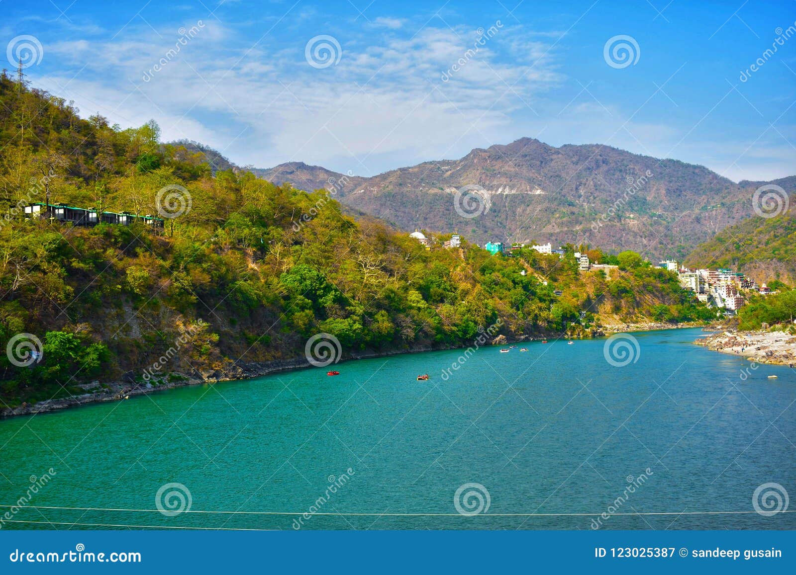 Rishikesh stock image. Image of ganga, beautiful, river - 123025387