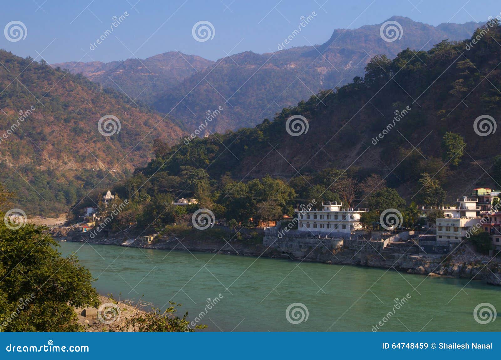 Rishikesh-Town Situated at Riverside-II Stock Image - Image of classic ...