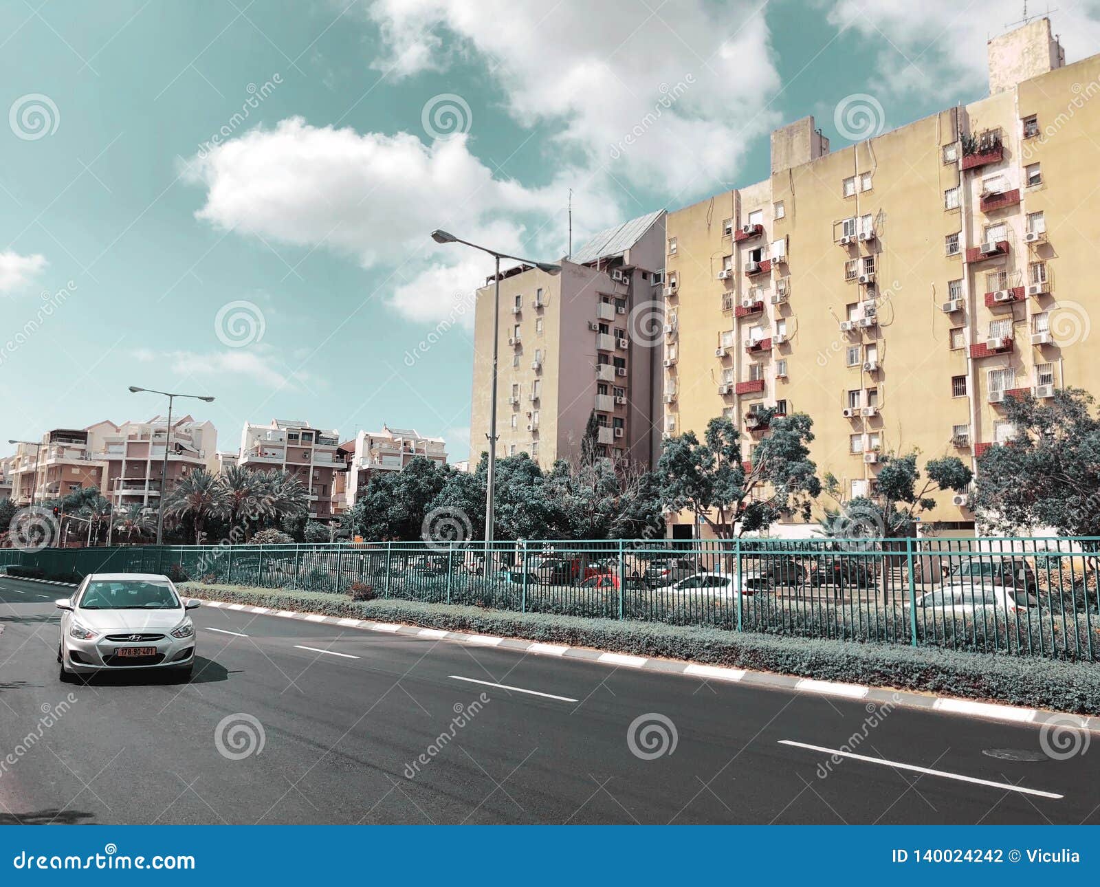 RISHON LE ZION, ISRAEL -August 25, 2018: the Street in Rishon Le Zion ...