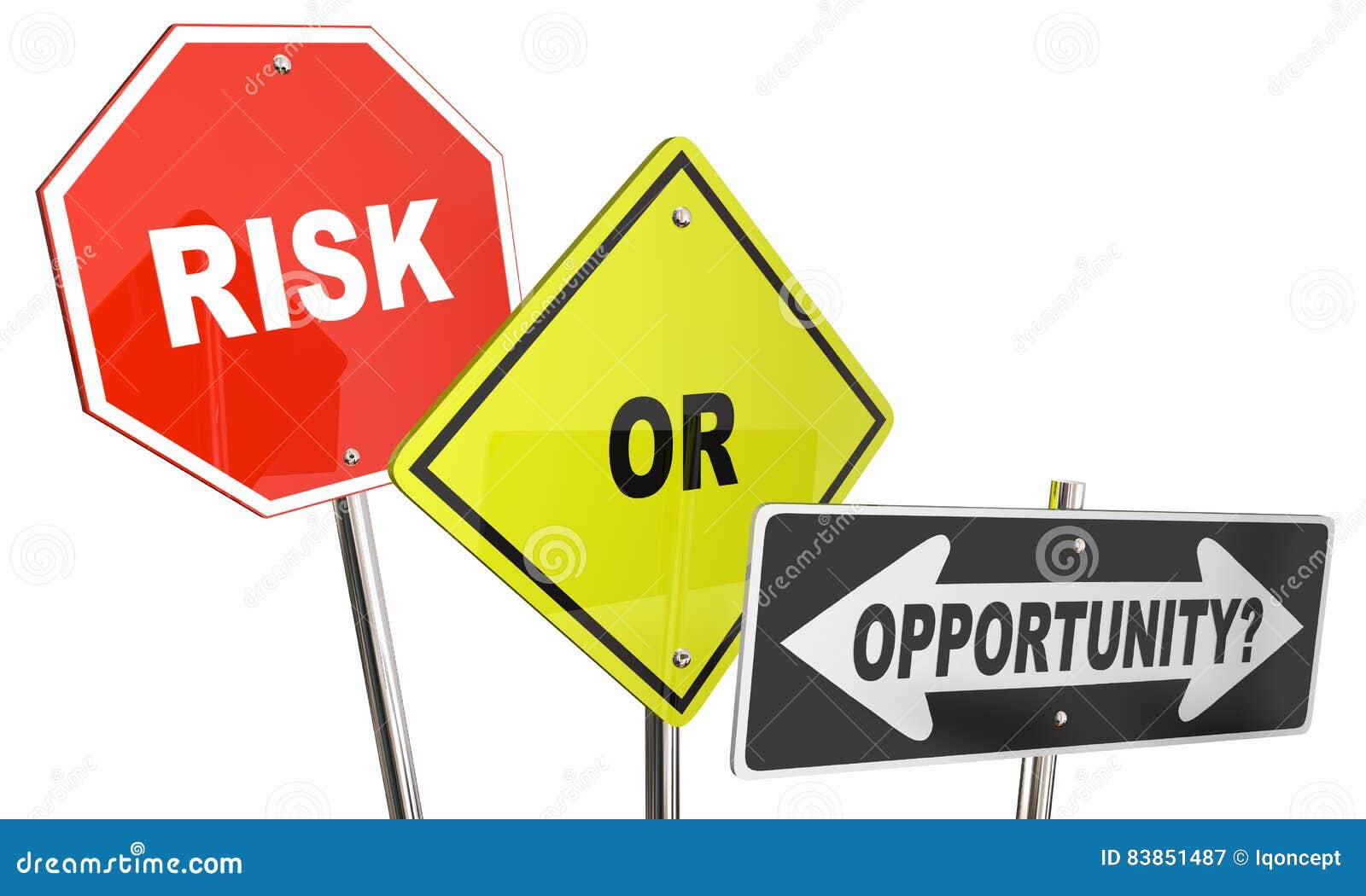 Risico of Kans De Tekens Van De Straatrichting Stock Illustratie ...