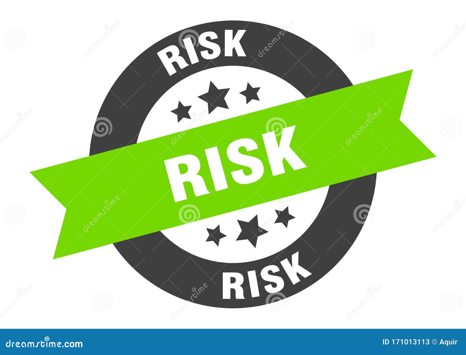 Risikozeichen Runden Bandaufkleber Des Risikos Risiko Vektor Abbildung ...