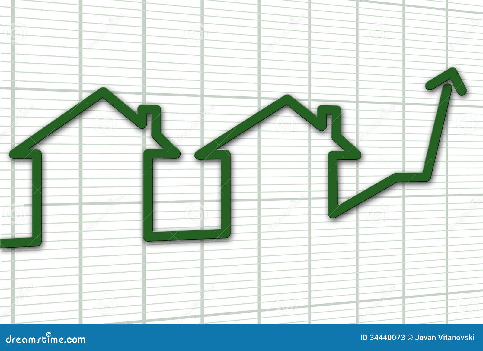 Rising arrow stock illustration. Illustration of real - 34440073