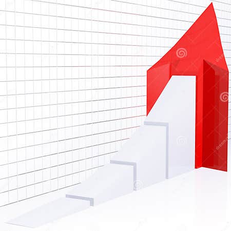 Rising Arrow Graph stock illustration. Illustration of progress - 4104387