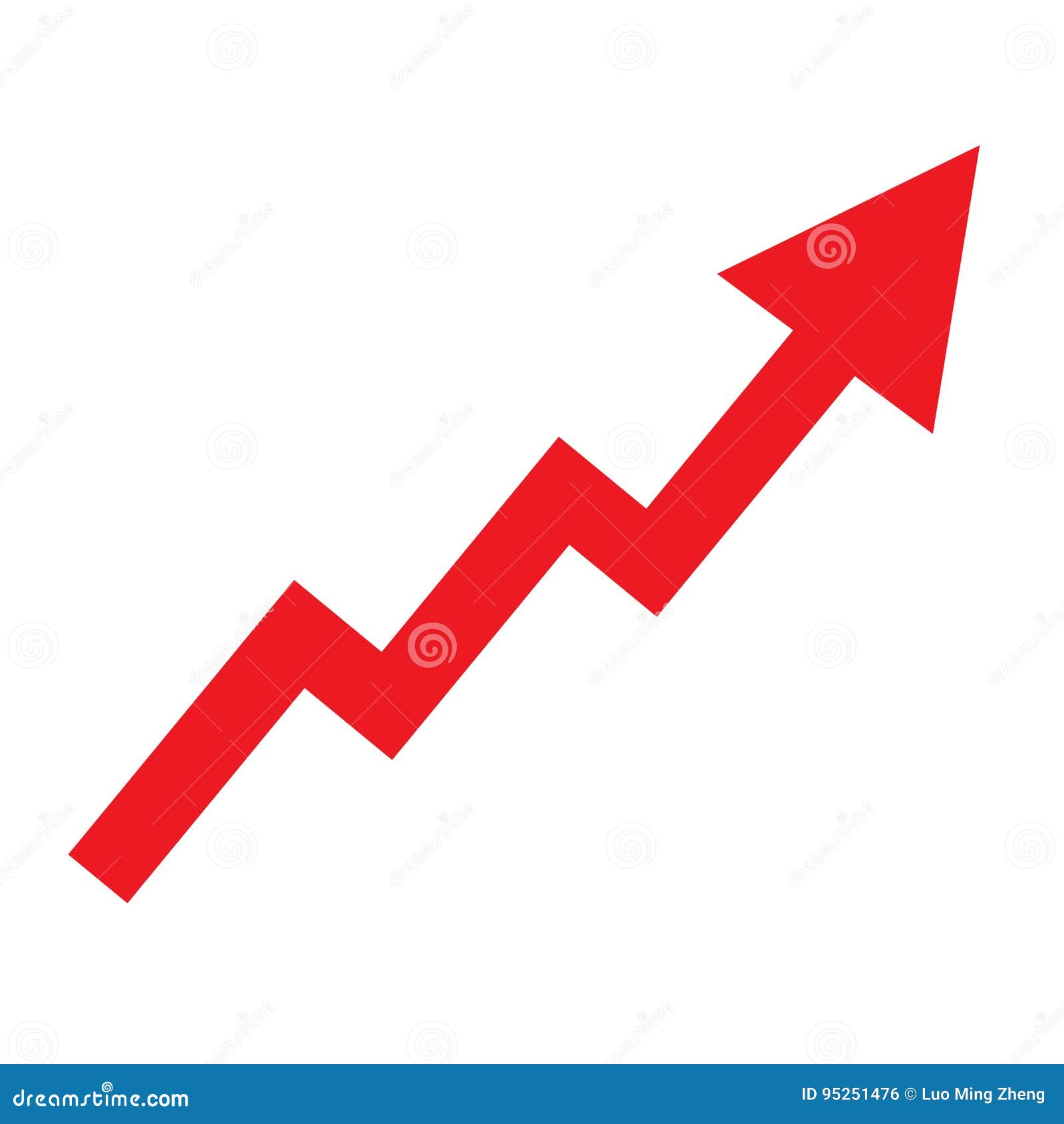 Rising arrow stock vector. Illustration of economic, abstract - 95251476