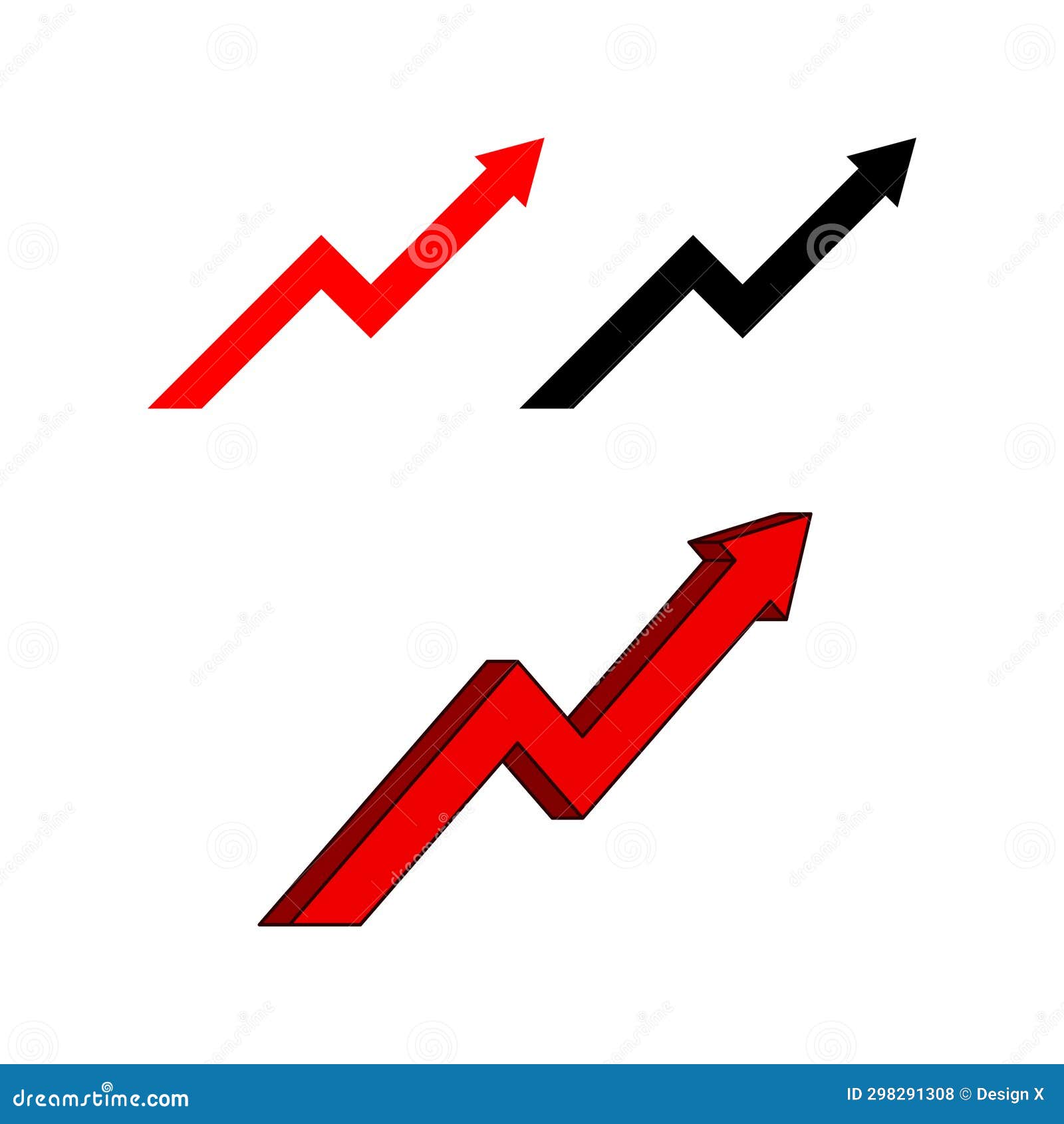 Rising Arrow Up Rise Graph Vector Icon Illustration Stock Vector ...