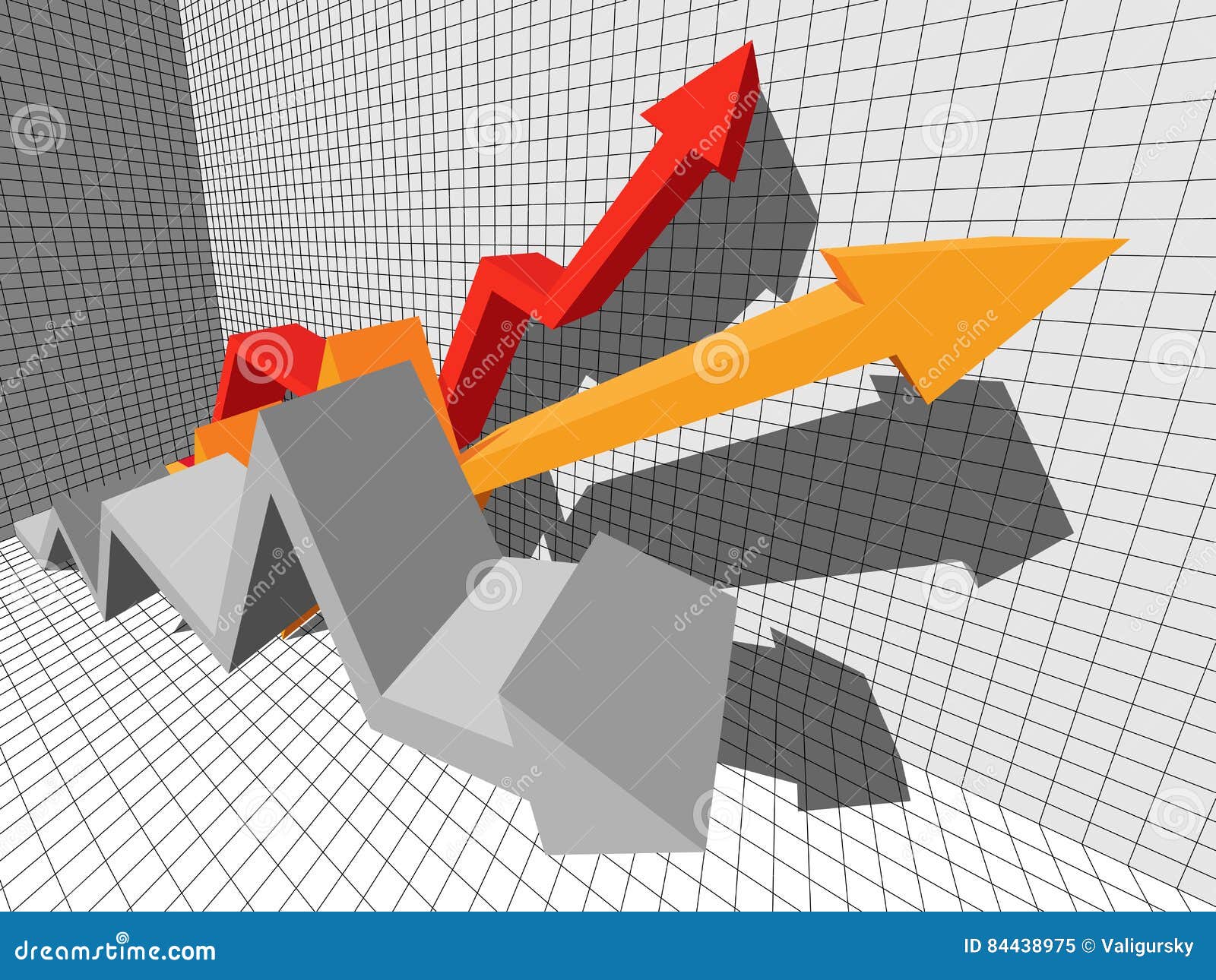 Rising Arrows in Business Diagram Stock Vector - Illustration of price ...