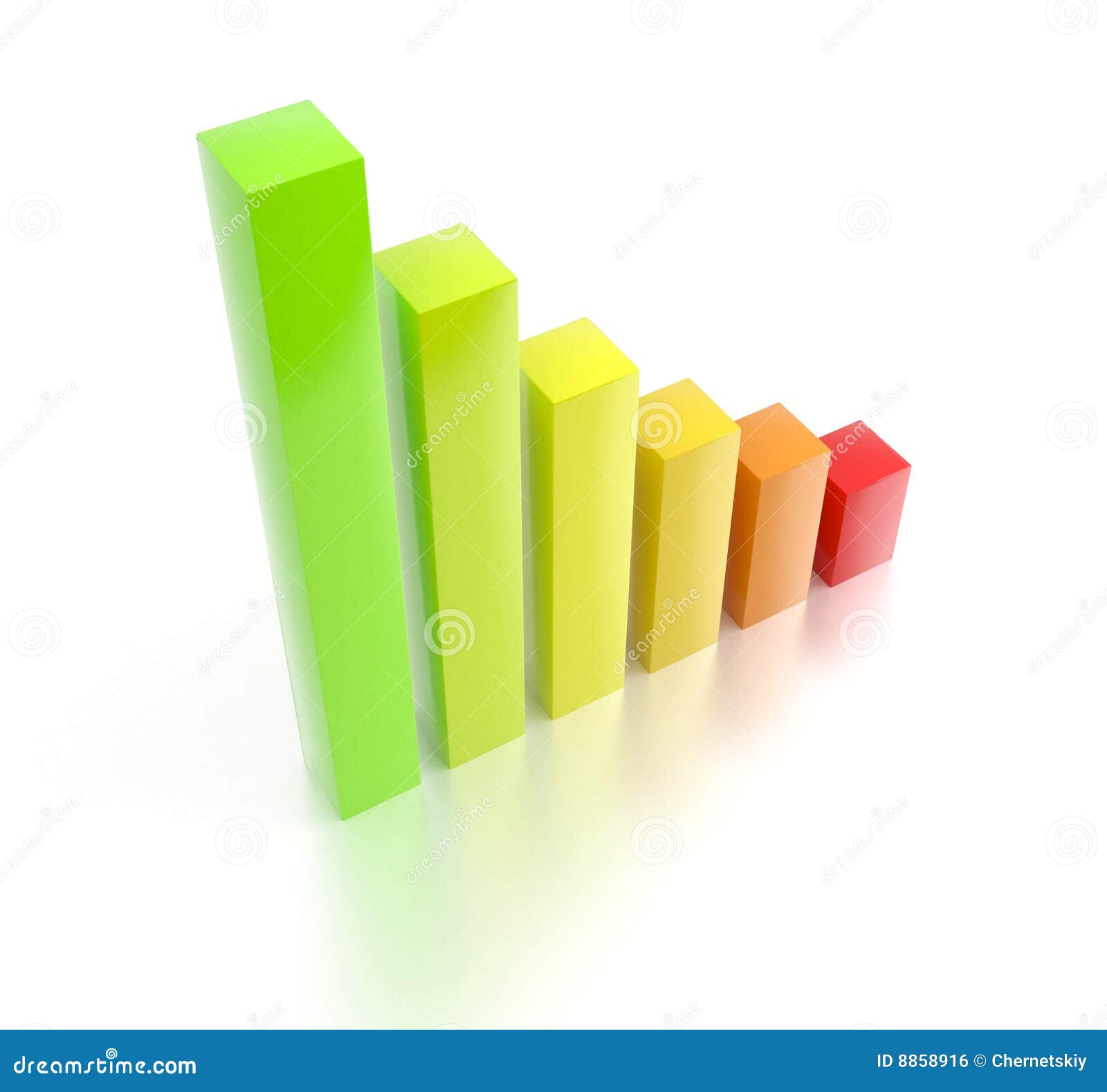 Rising bar chart stock illustration. Illustration of three - 8858916