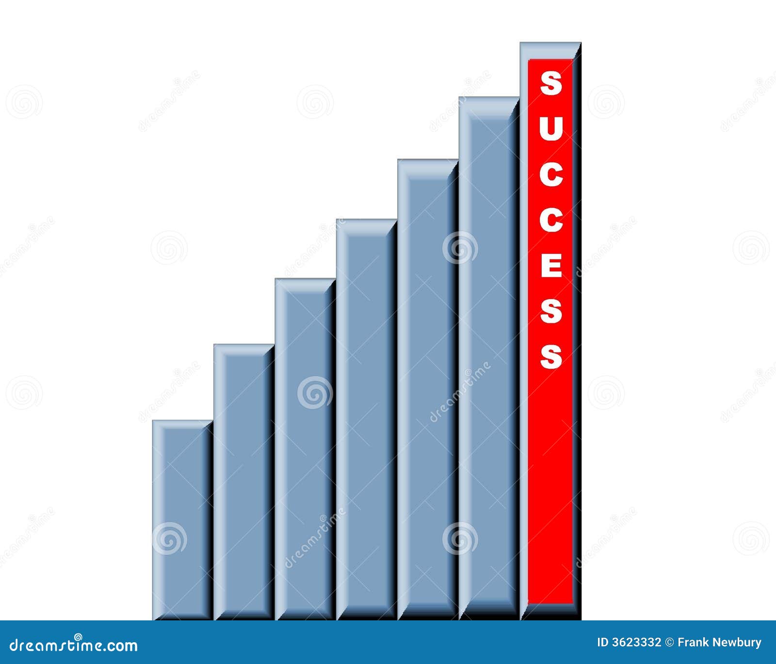 Rising Bar Graph To Success Stock Illustration - Illustration of ...