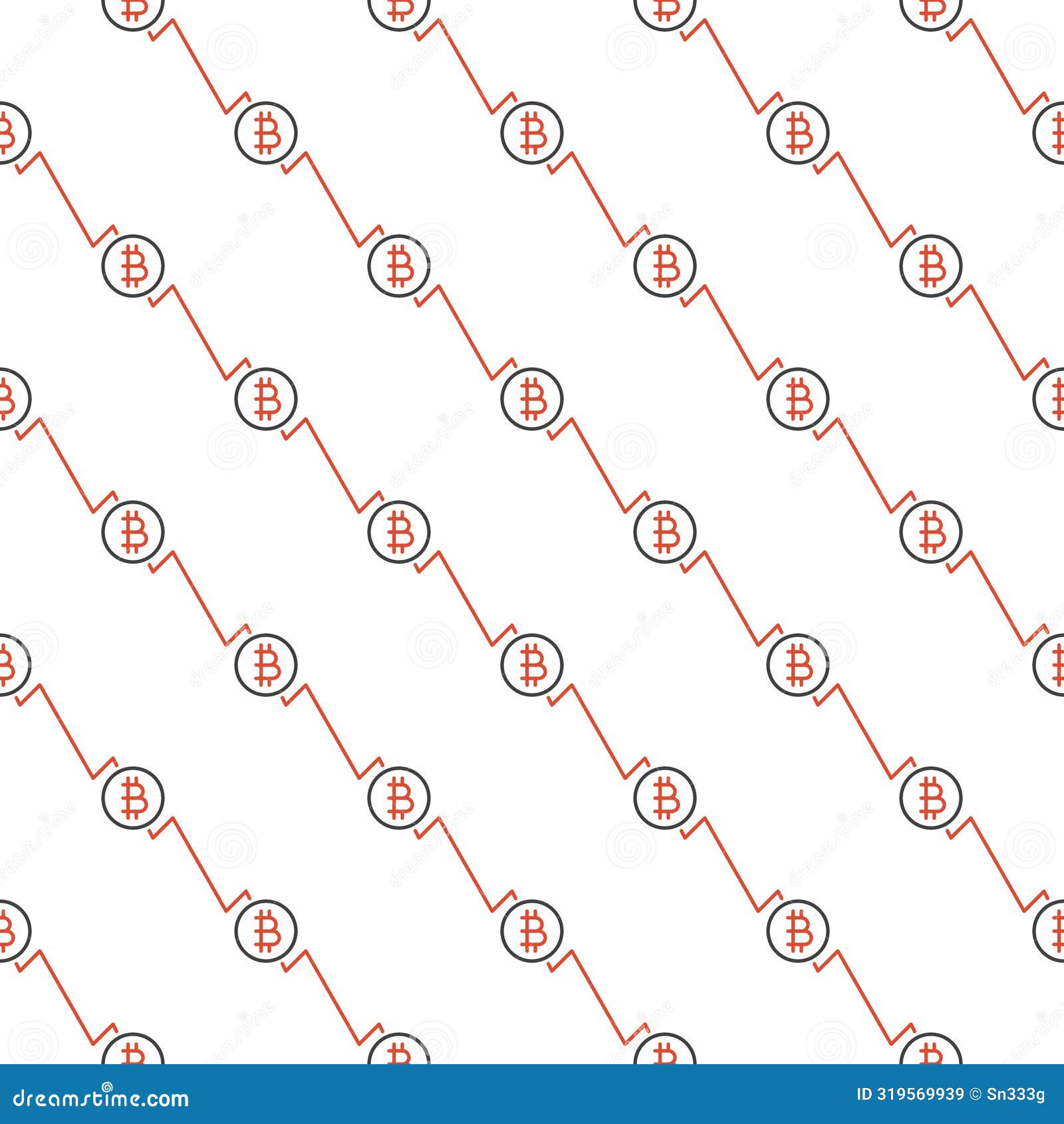 Rising Bitcoin Vector Blockchain Technology Linear Seamless Pattern ...