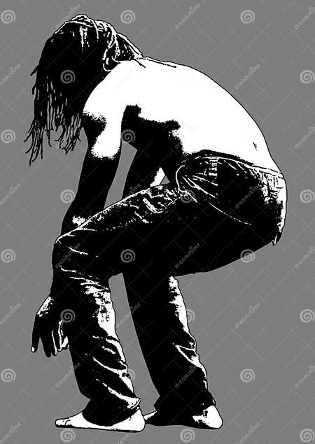 Rising Black Man Silhouette Stock Photo - Image of silhouette, jean ...