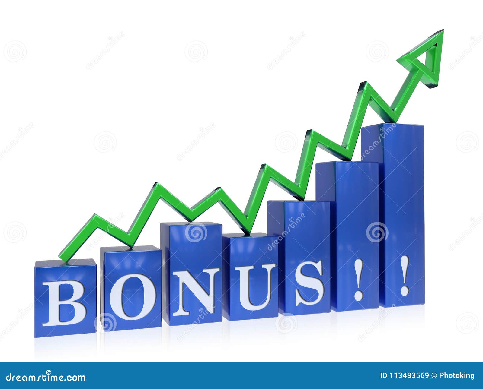 Rising bonus graph stock illustration. Illustration of gain - 113483569