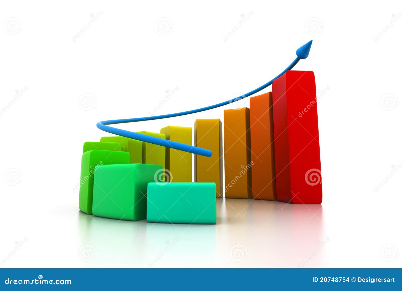 Rising business graph stock illustration. Illustration of geometric ...
