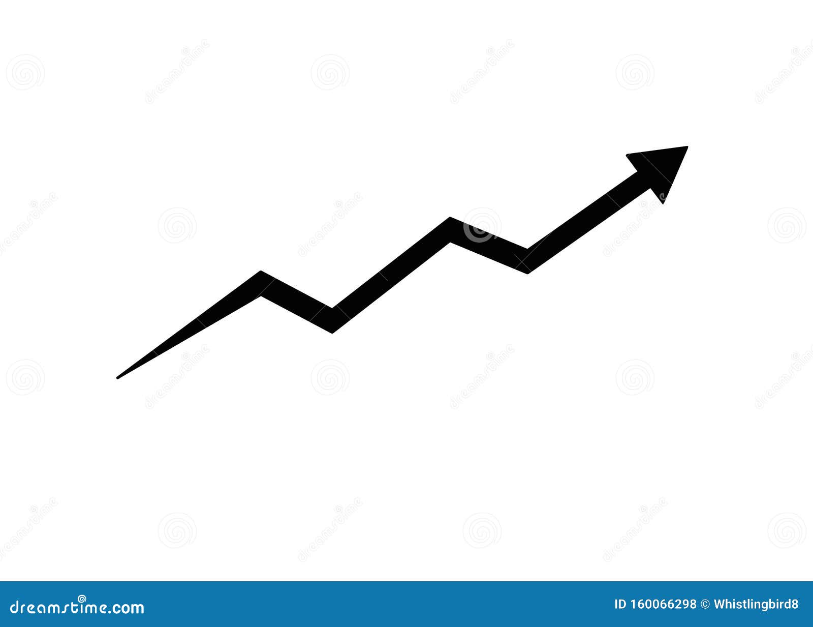 Rising Business Graph Flat Icon Stock Photo - Image of icon, graph ...