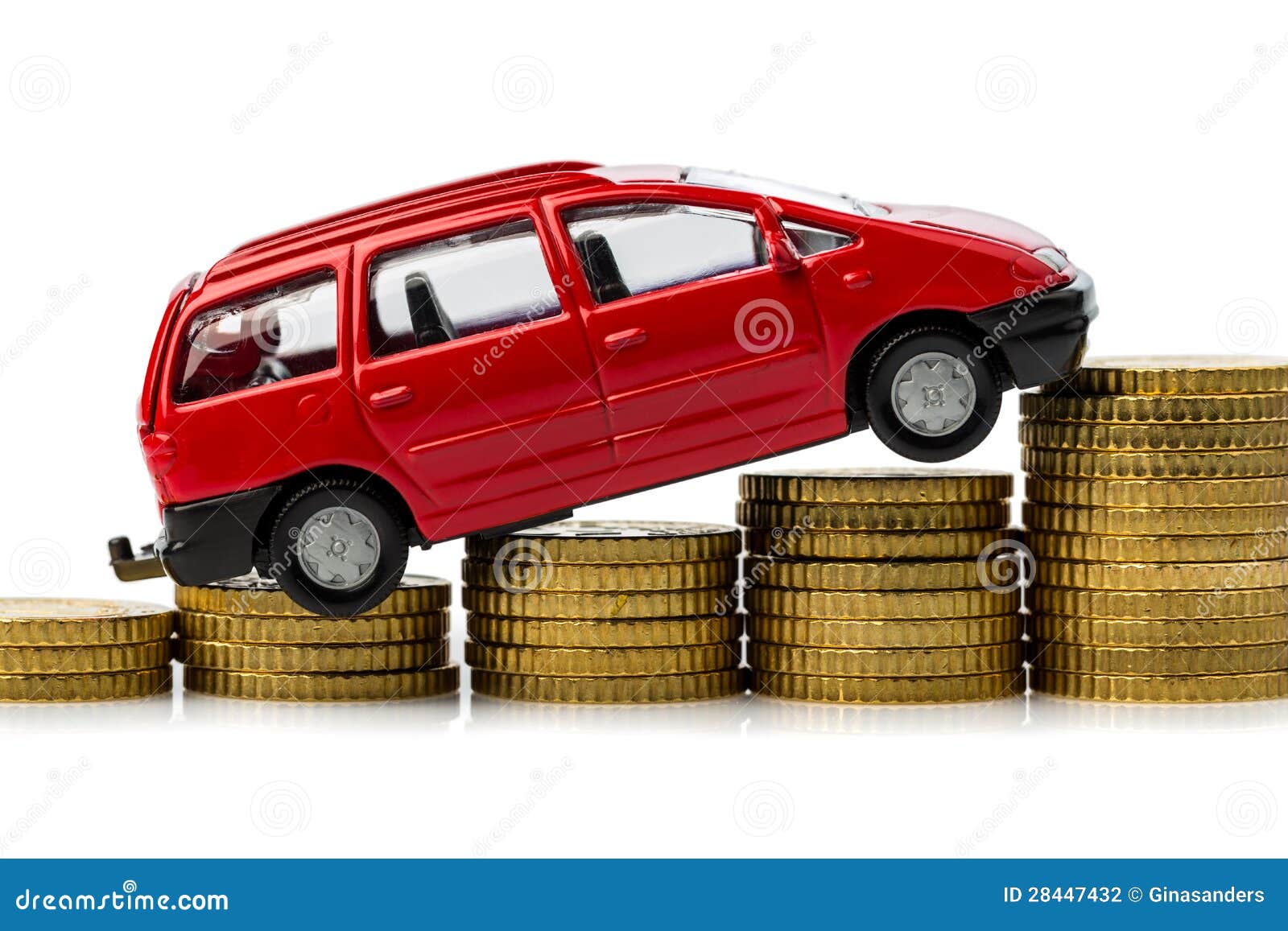 Rising Car Costs. Car on Coins Stock Photo - Image of expensive ...