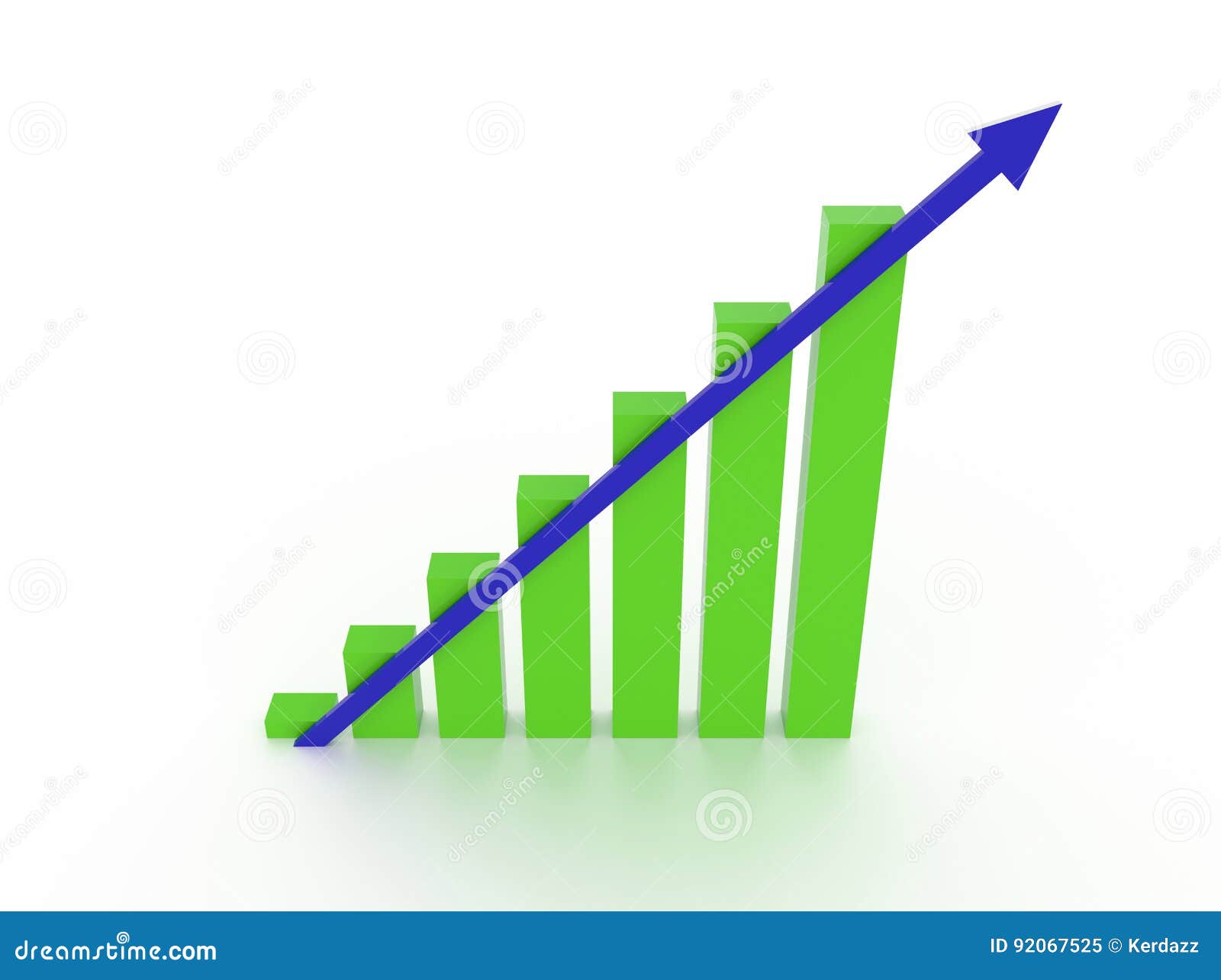Rising chart with arrow stock illustration. Illustration of revenue ...